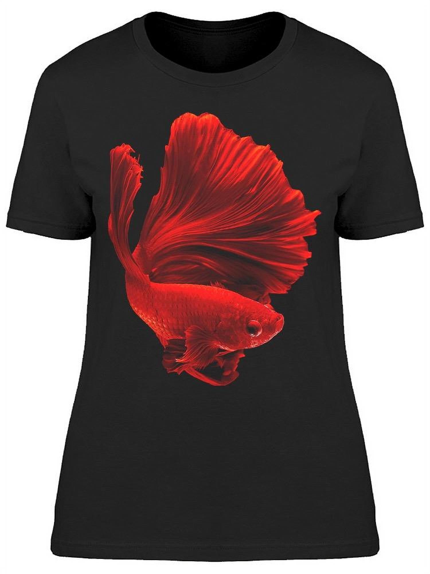 Incredible All Red Betta Fish T-Shirt Women -Image by Shutterstock ...