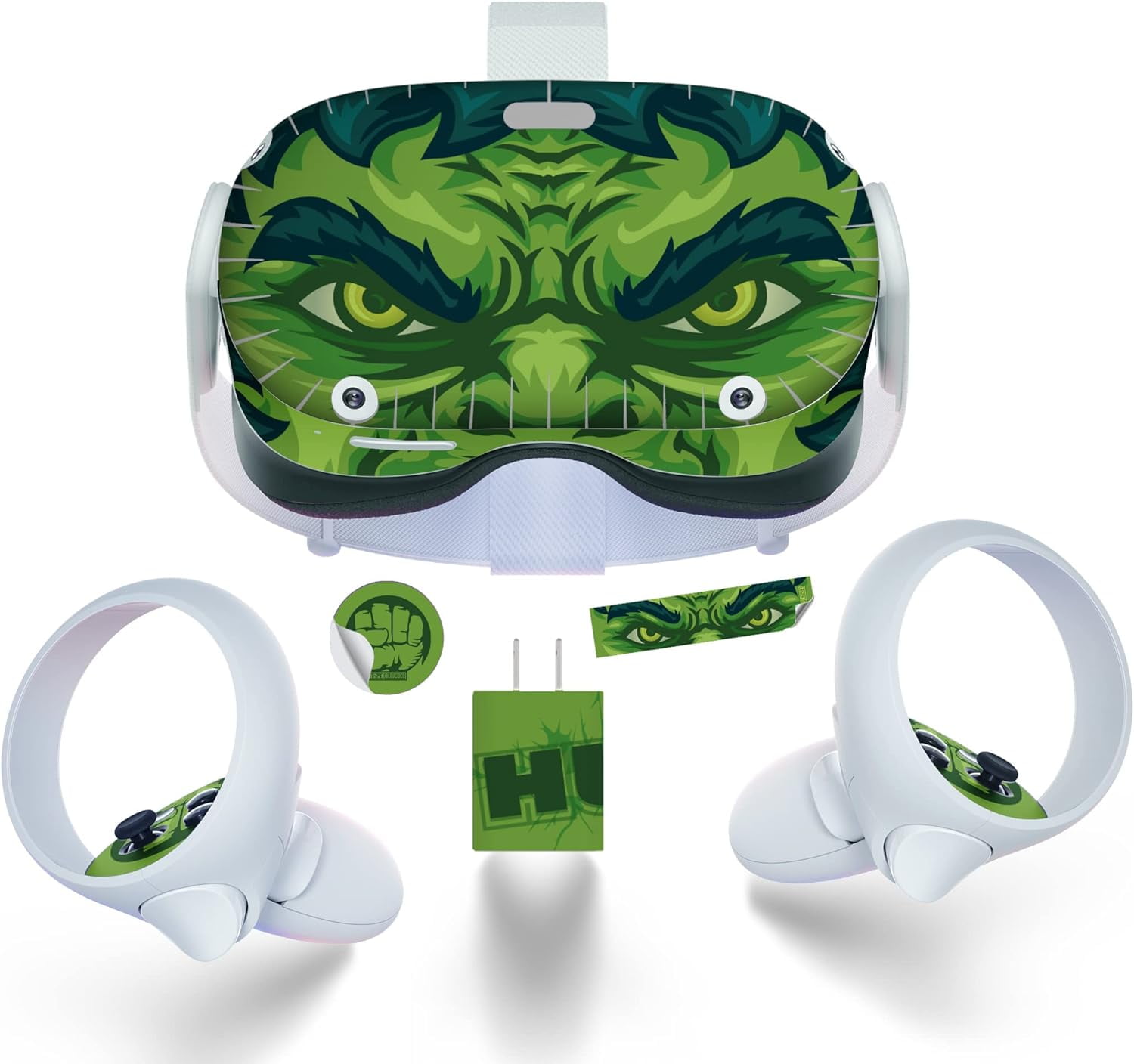 Incredible Green Beast VR Skin Wrap Decal for Oculus Quest 2 VR Headset ...