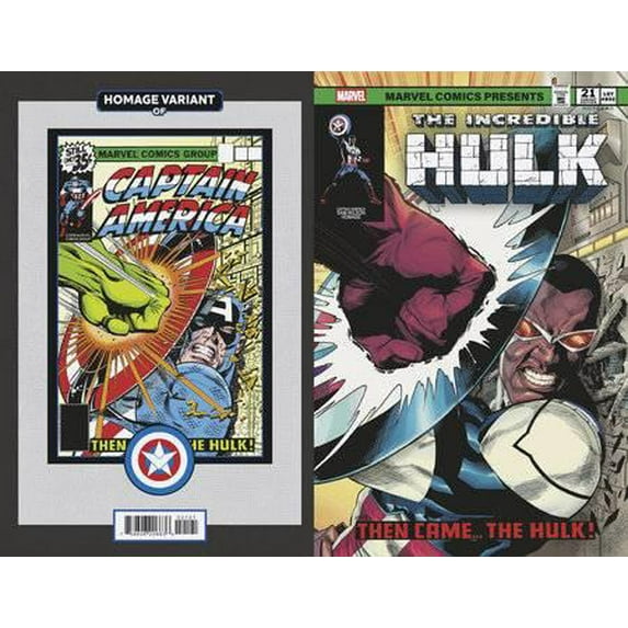 Incredible Hulk #21 (Captain America Sam Wilson Homage Var) Marvel Prh ...