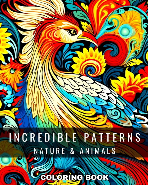 Incredible Patterns Coloring Book: Nature and Animals: Pattern Coloring ...