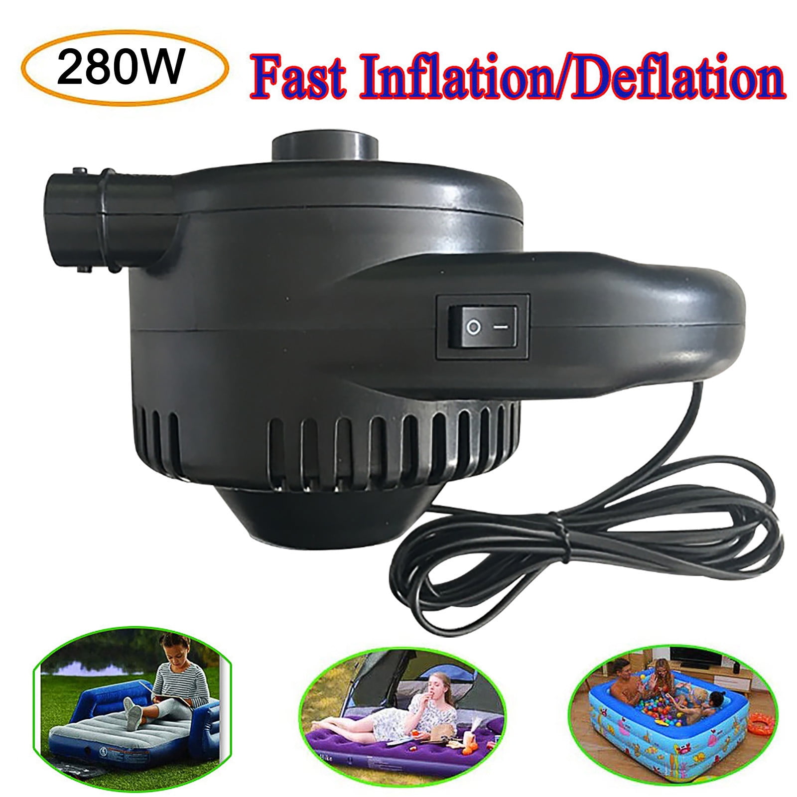 Bksdlh Pool Float Pump, 4 Nozzle Water, Portable and Lightweight ...