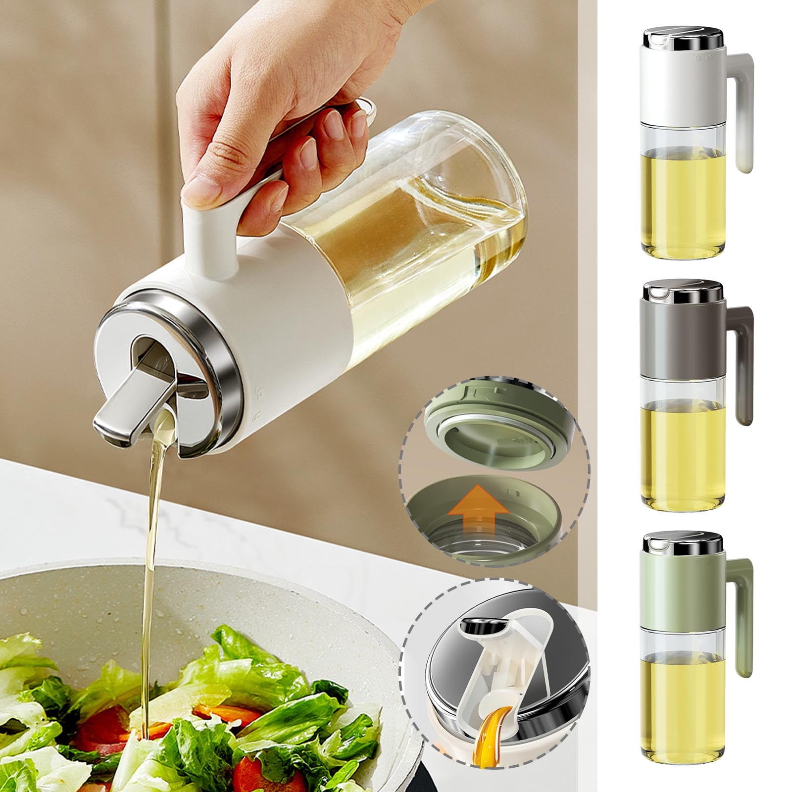 Incredible Savings, 304 Stainless Steel Oil Pot, Glass Soy Bottle ...
