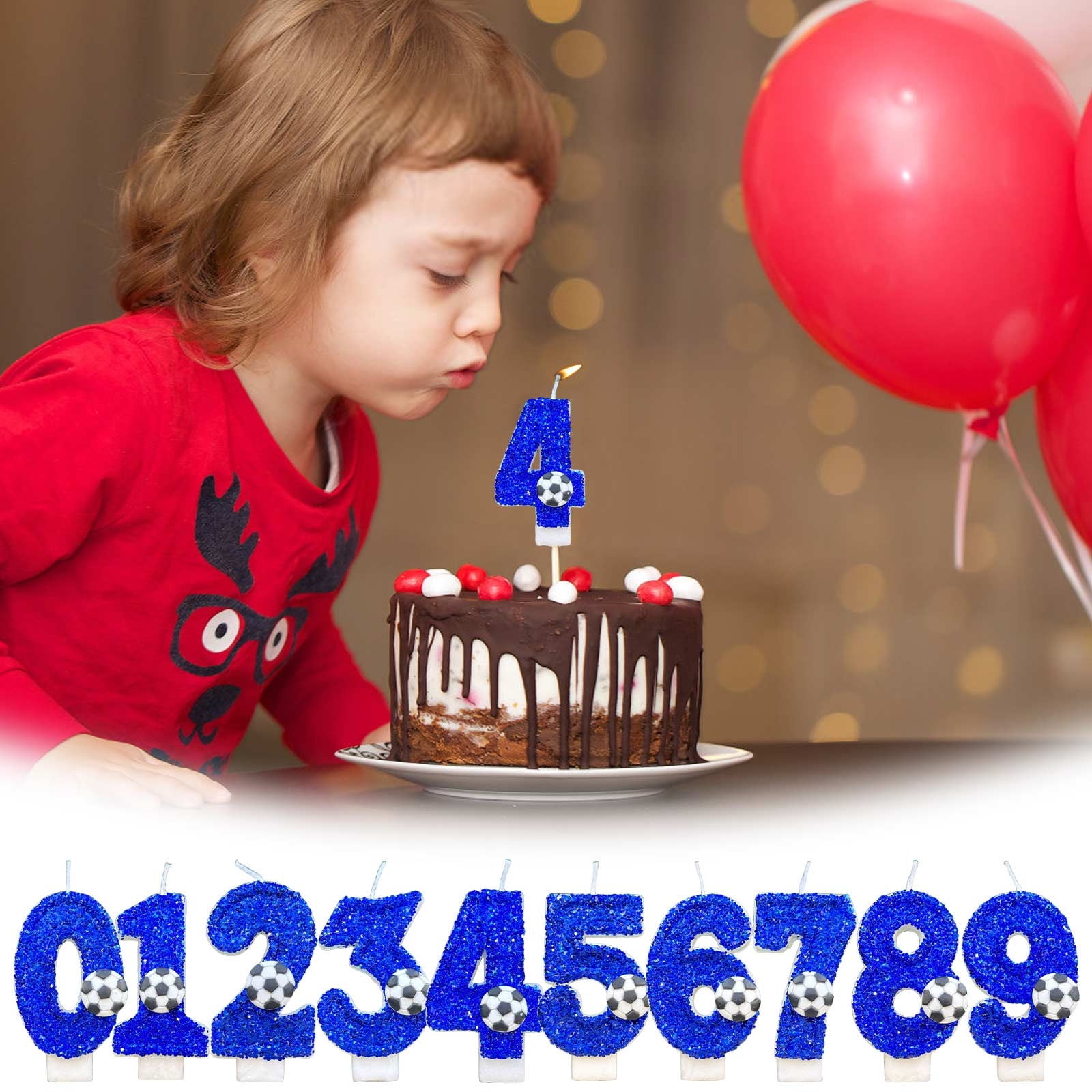 Incredible Savings, 9th Birthday Soccer Candle,Green Glitter Number 9 ...