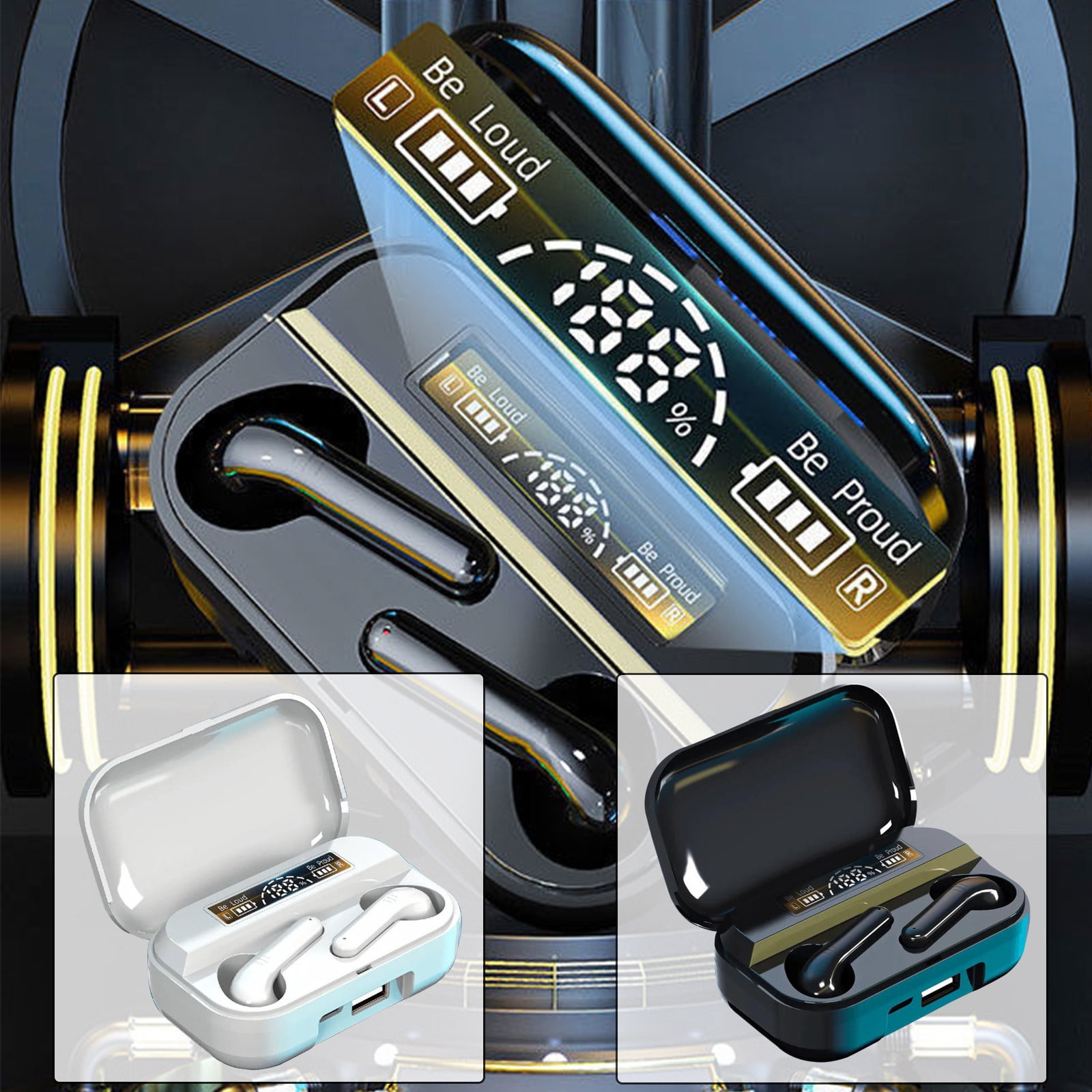 Incredible Savings,Bluetooth 5.2 Wireless Earbuds LED Three Screen ...