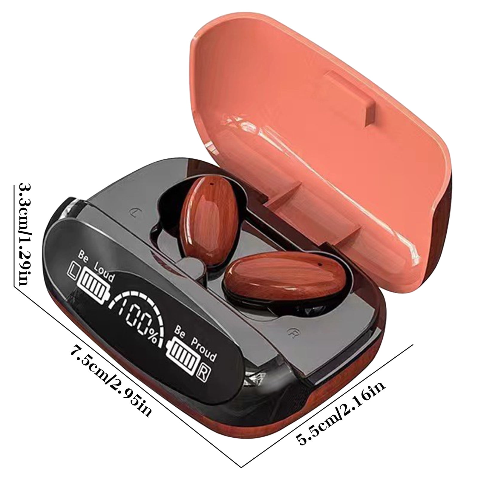 Incredible Savings, In-Ear Wireless Bluetooth Headphones, Retro Wooden ...