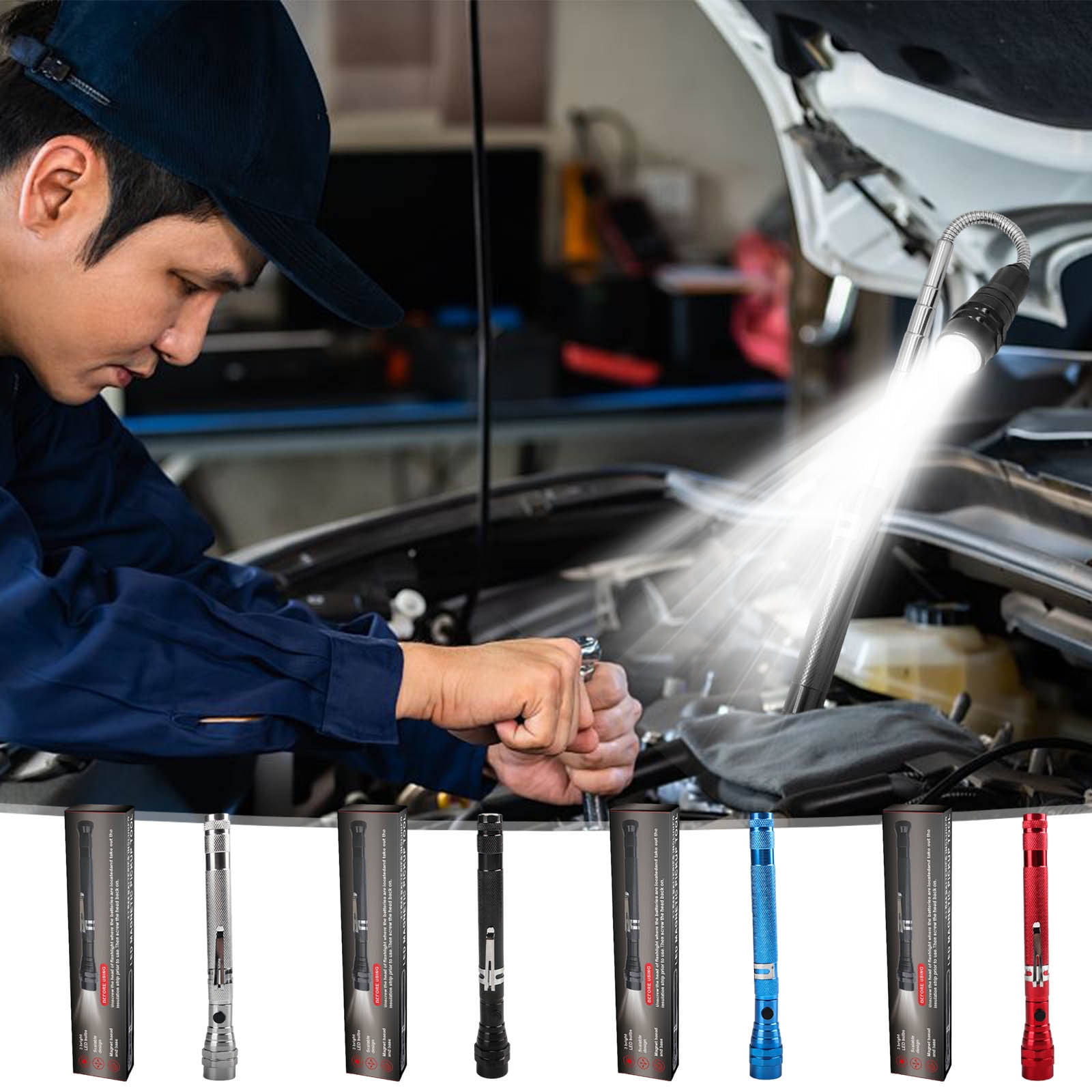 Incredible Savings, Magnetic Finder Tool with Light, Extendable ...