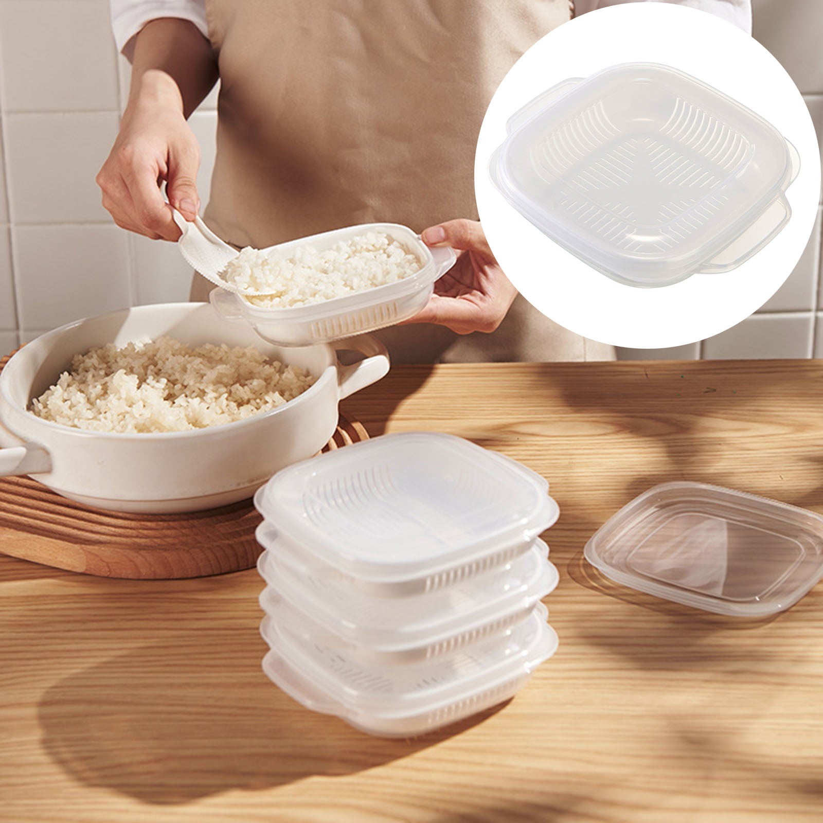 Angeler Food Storage Bento Box Microwave Safe, Stackable, for Home ...