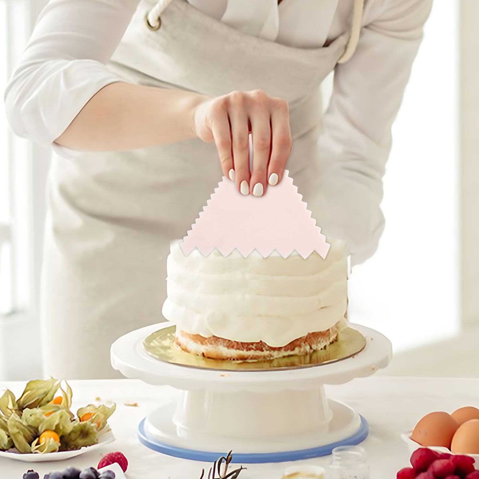 Incredible Savings, Plastic Scraper, Semicircular Sawtooth Cake Cream ...