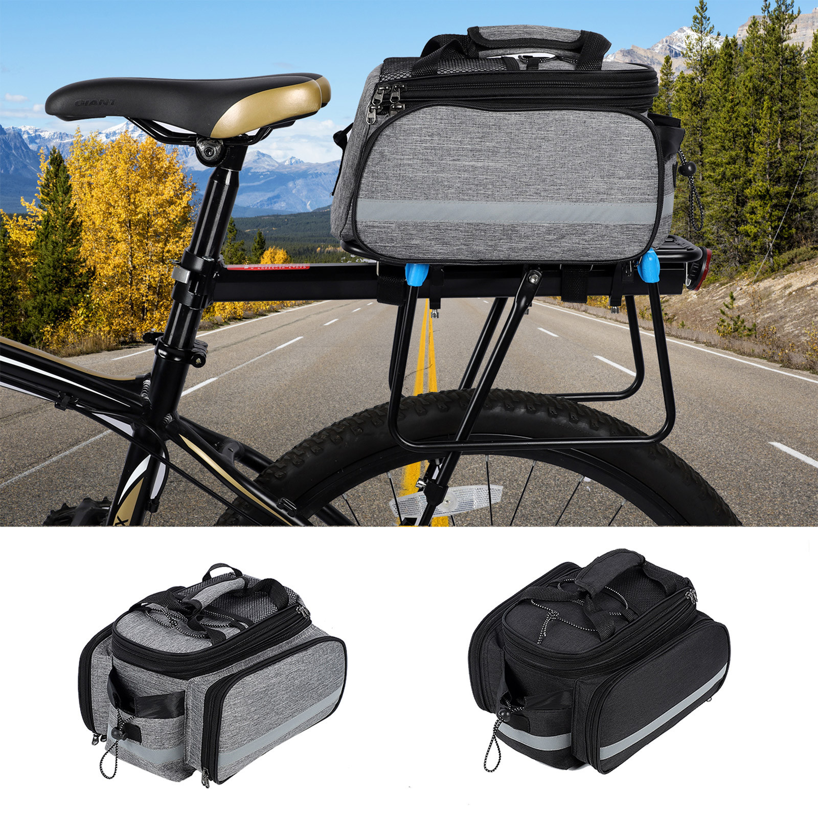 Incredible Savings, Rear Bike Rack Bag, Stable Hook Design, Large ...