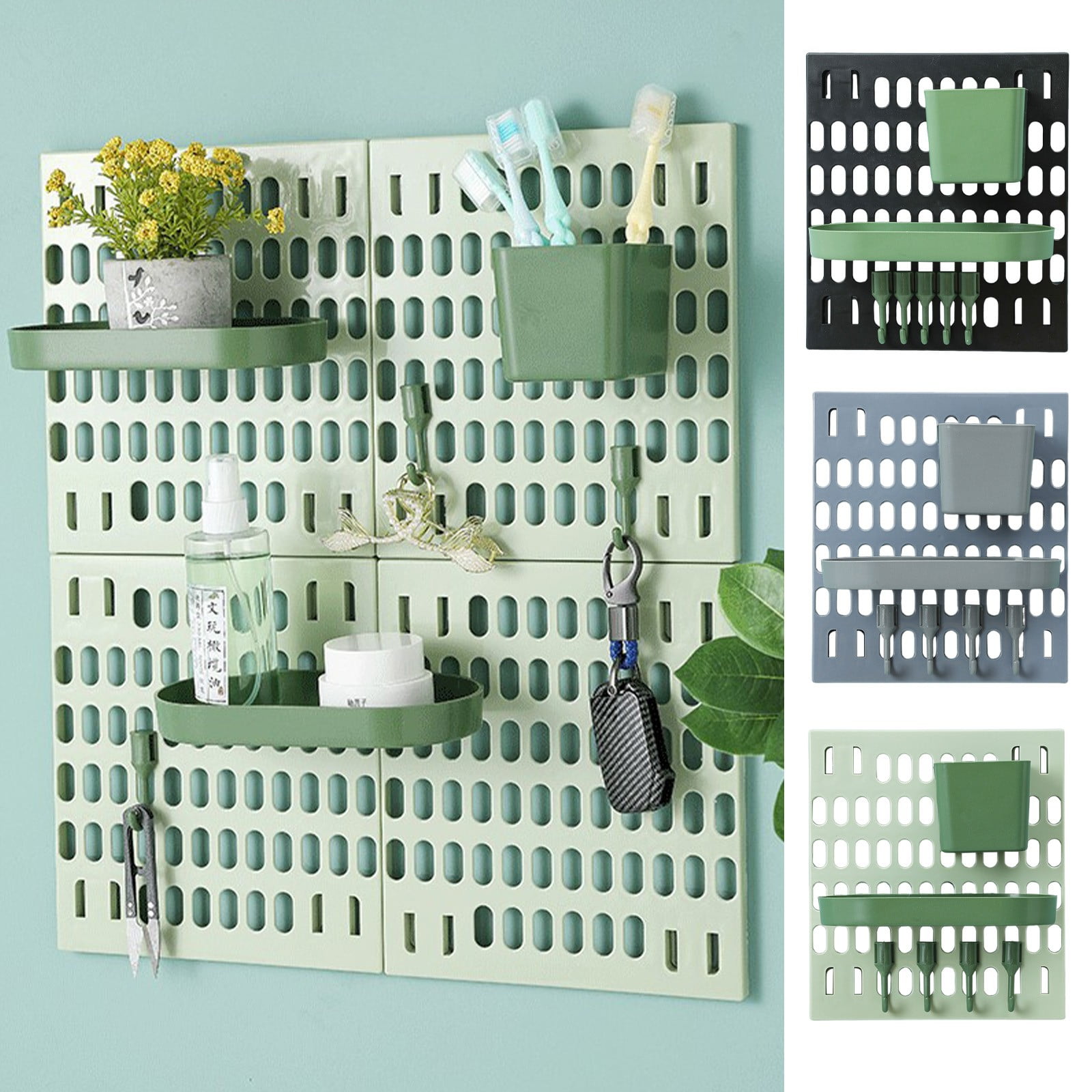 Incredible Savings, Wall Mount Shelf, No Hole Hooks, Dormitory Kitchen ...