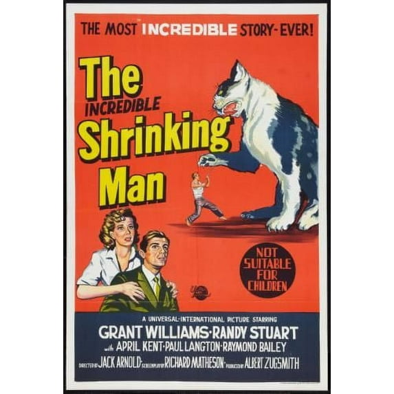 Incredible Shrinking Man Movie poster Metal Sign Art Print 8x12 Square ...