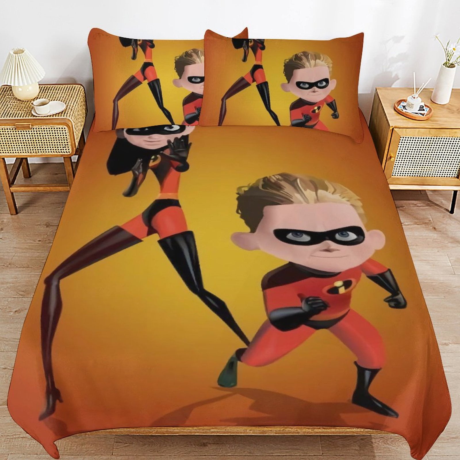 The Incredibles Cartoon Bedding Sets Ultra Soft Skin-Friendly Duvet ...