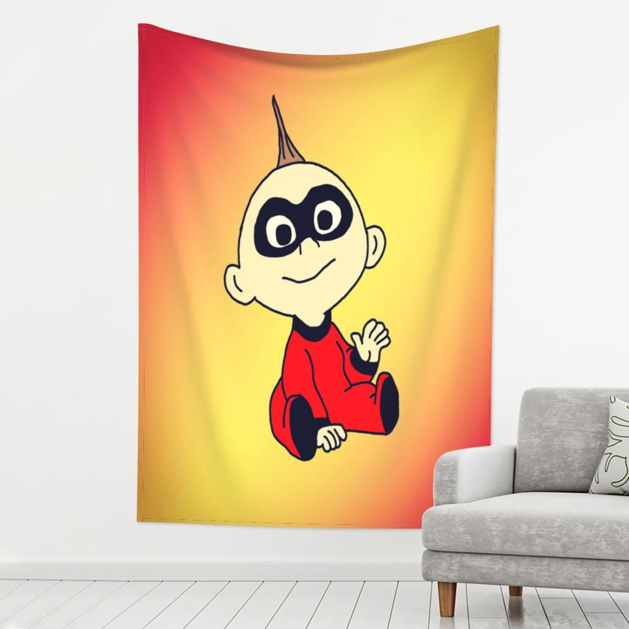 The Incredibles Tapestry Cartoon Print Wall Art Hanging Tapestry Anime ...