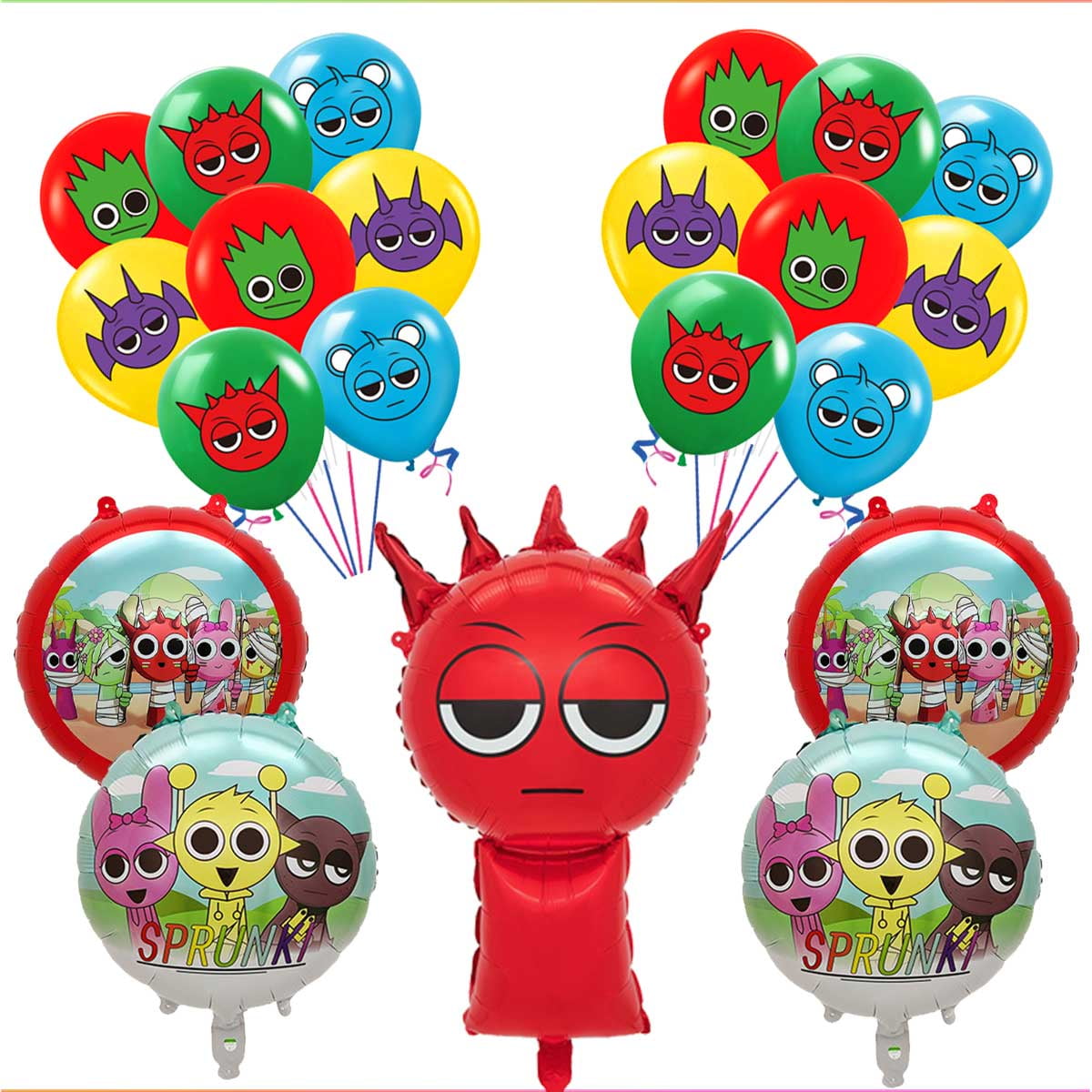 Incredibox Sprunki Balloons Party Supplies Decor Set Decorations Kit ...