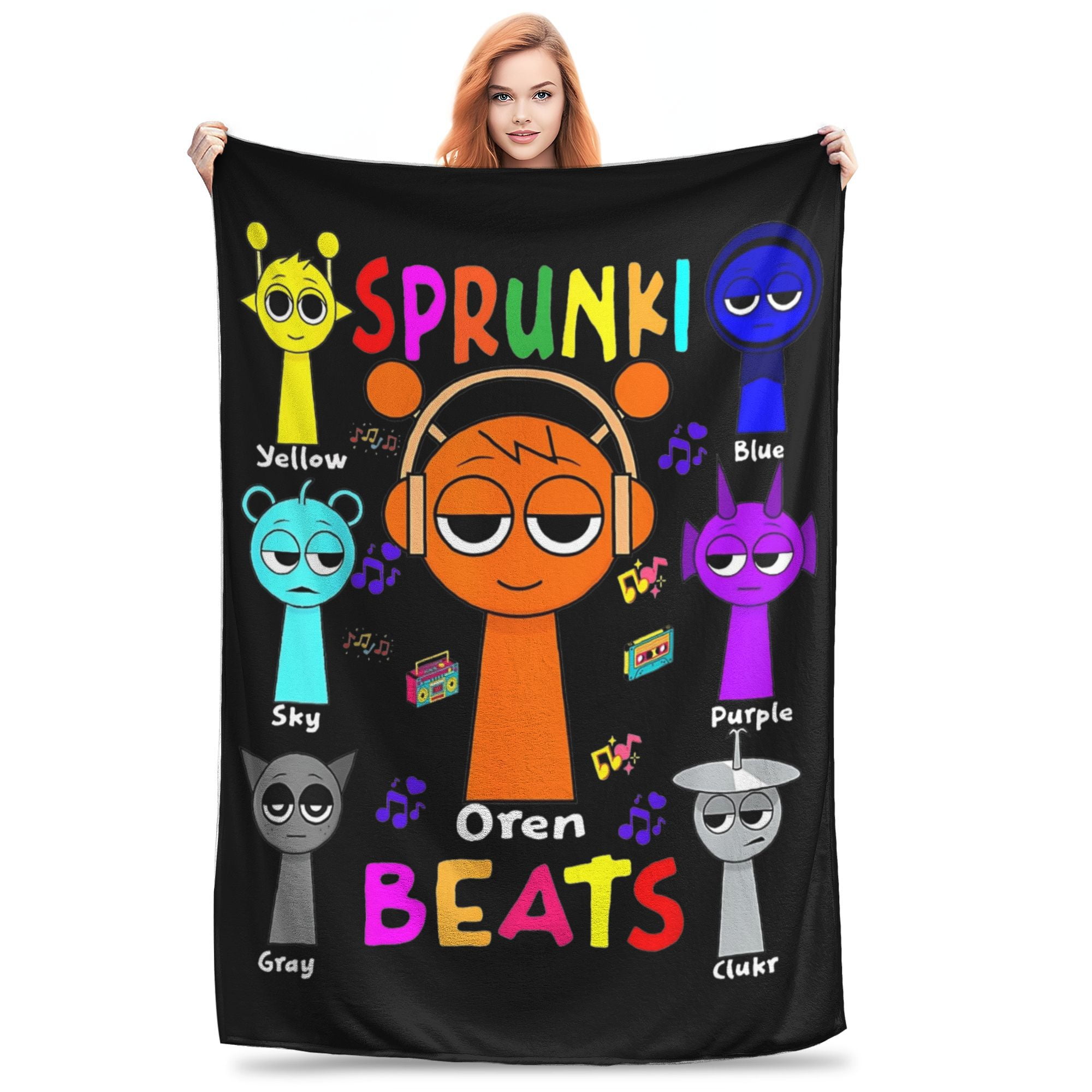 Incredibox Sprunki Blanket Flannel All Season Horror Game Multi ...
