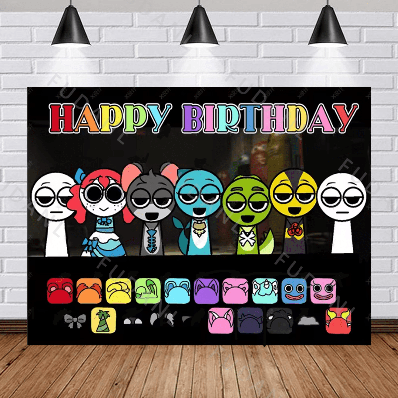 Incredibox-Sprunki Rhythm Box Backdrop – Musical Theme Party Decor ...