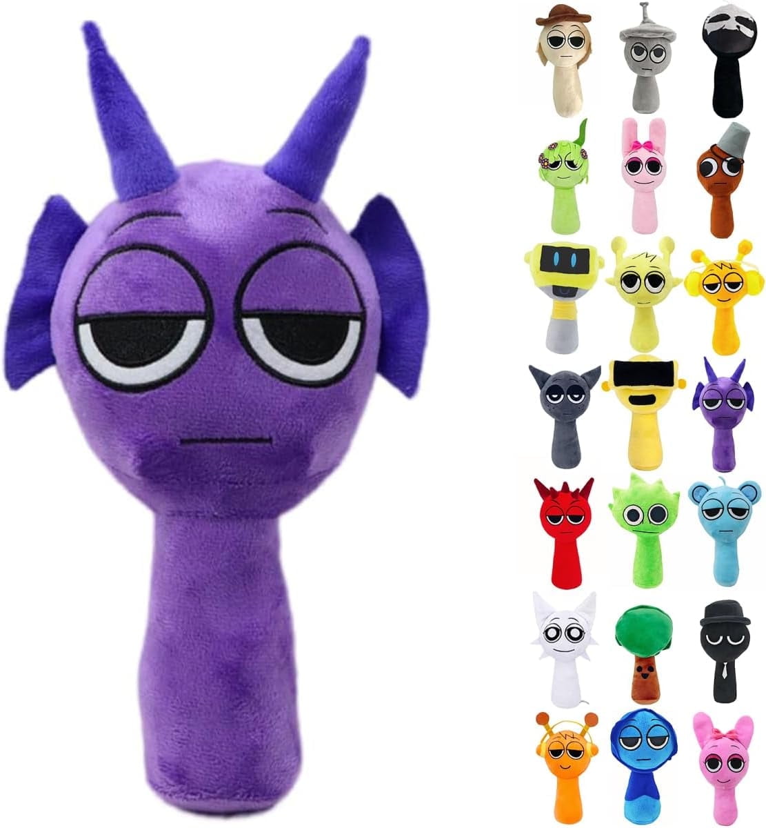 Incredibox Sprunki Toys, 7.8" Durple Plush Dolls, Sprunki Game Plush ...