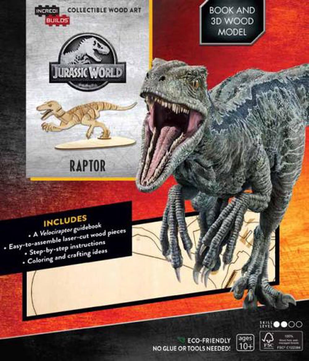 Incredibuilds: Jurassic World: Raptor Book and 3d Wood Model - Walmart.com
