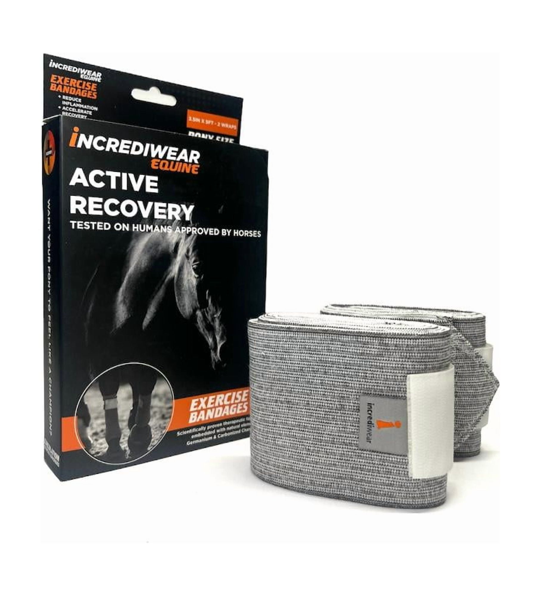 Incrediwear Equine IncrediWear Circulation Exercise Bandages Grey (Pair ...