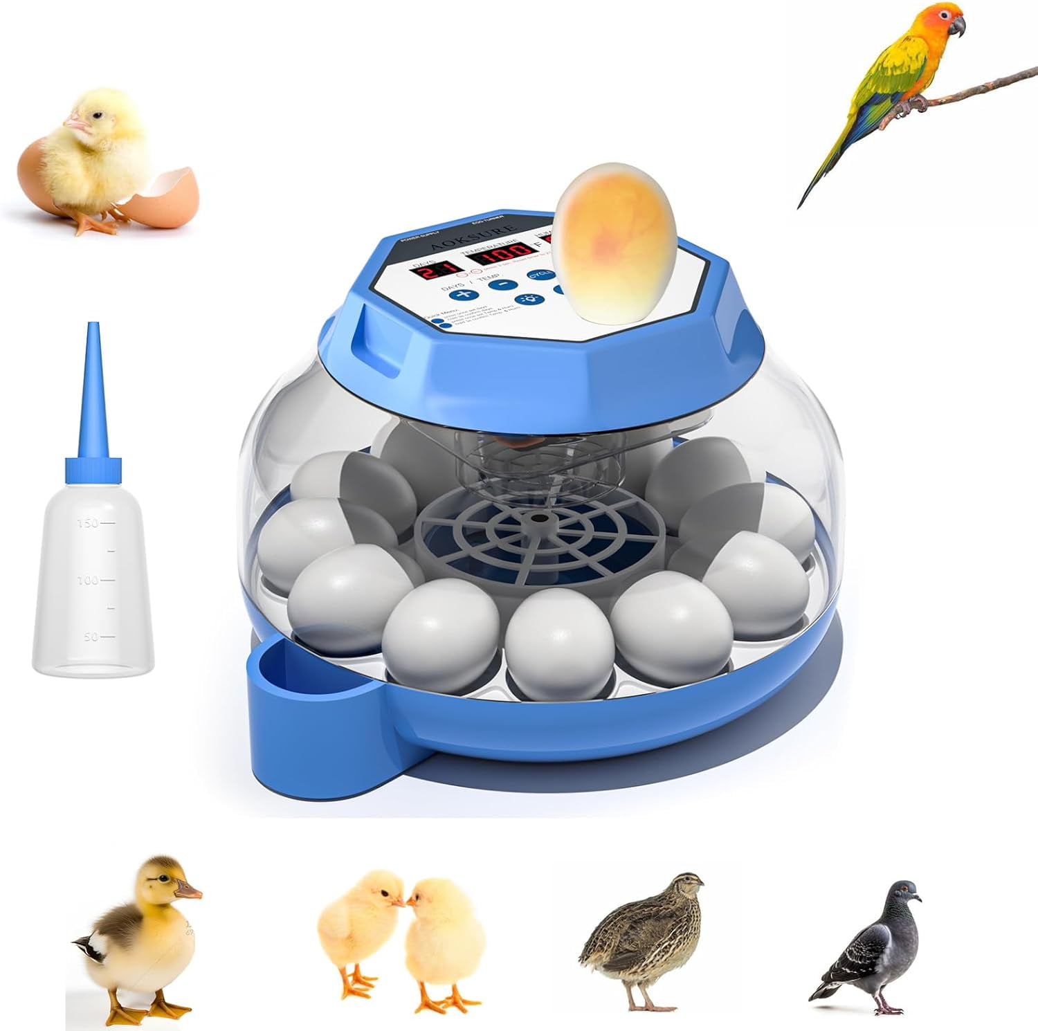 Incubator for Hatching Eggs12-24 Egg Capacity, Automatic Egg Turner ...