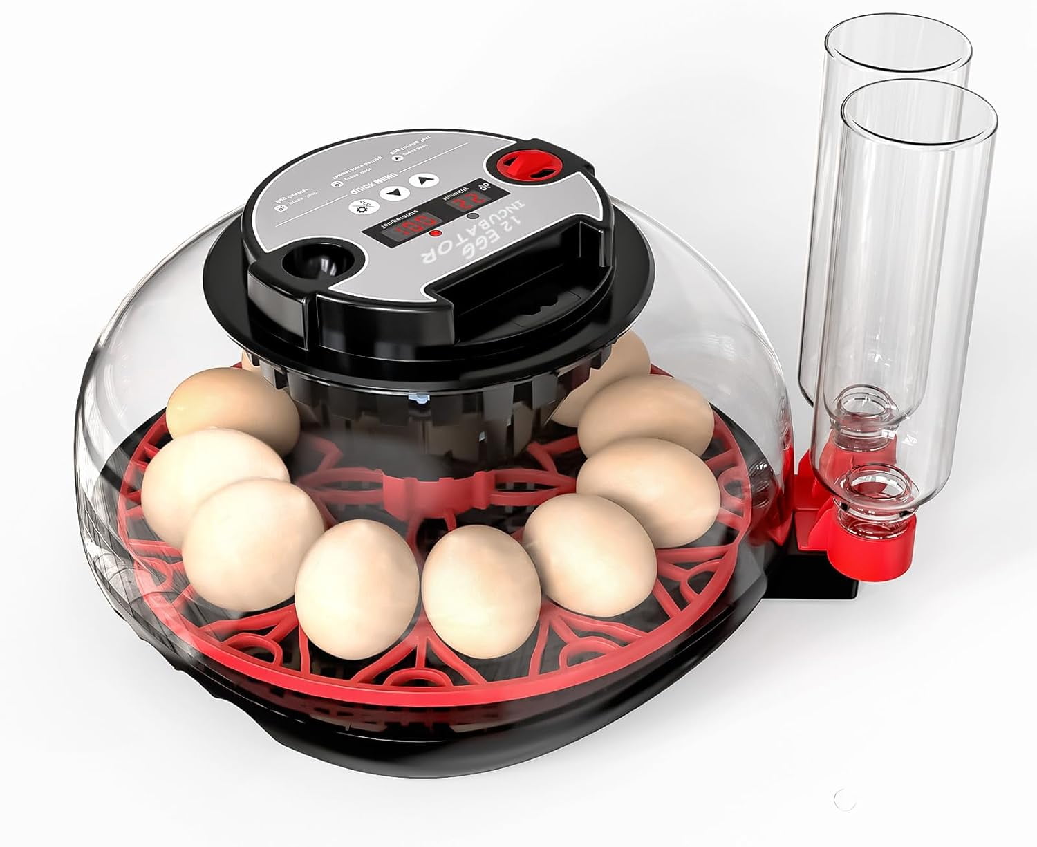 Incubator for Hatching Eggs-12 Egg Capacity, Automatic Egg Turner, Temperature & Humidity ...