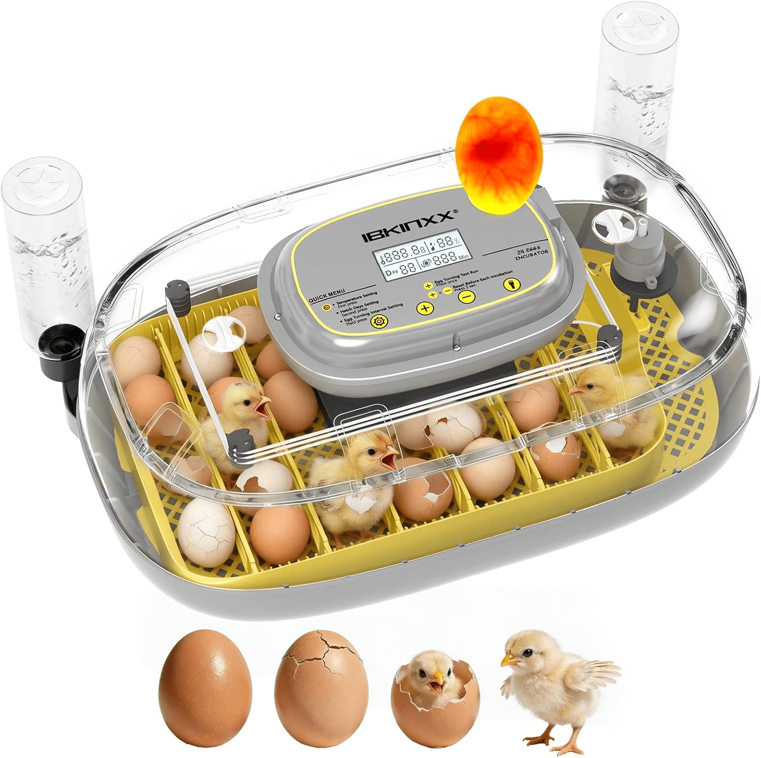 Incubator for Hatching Eggs-24 Egg Capacity, Automatic Egg Turner ...