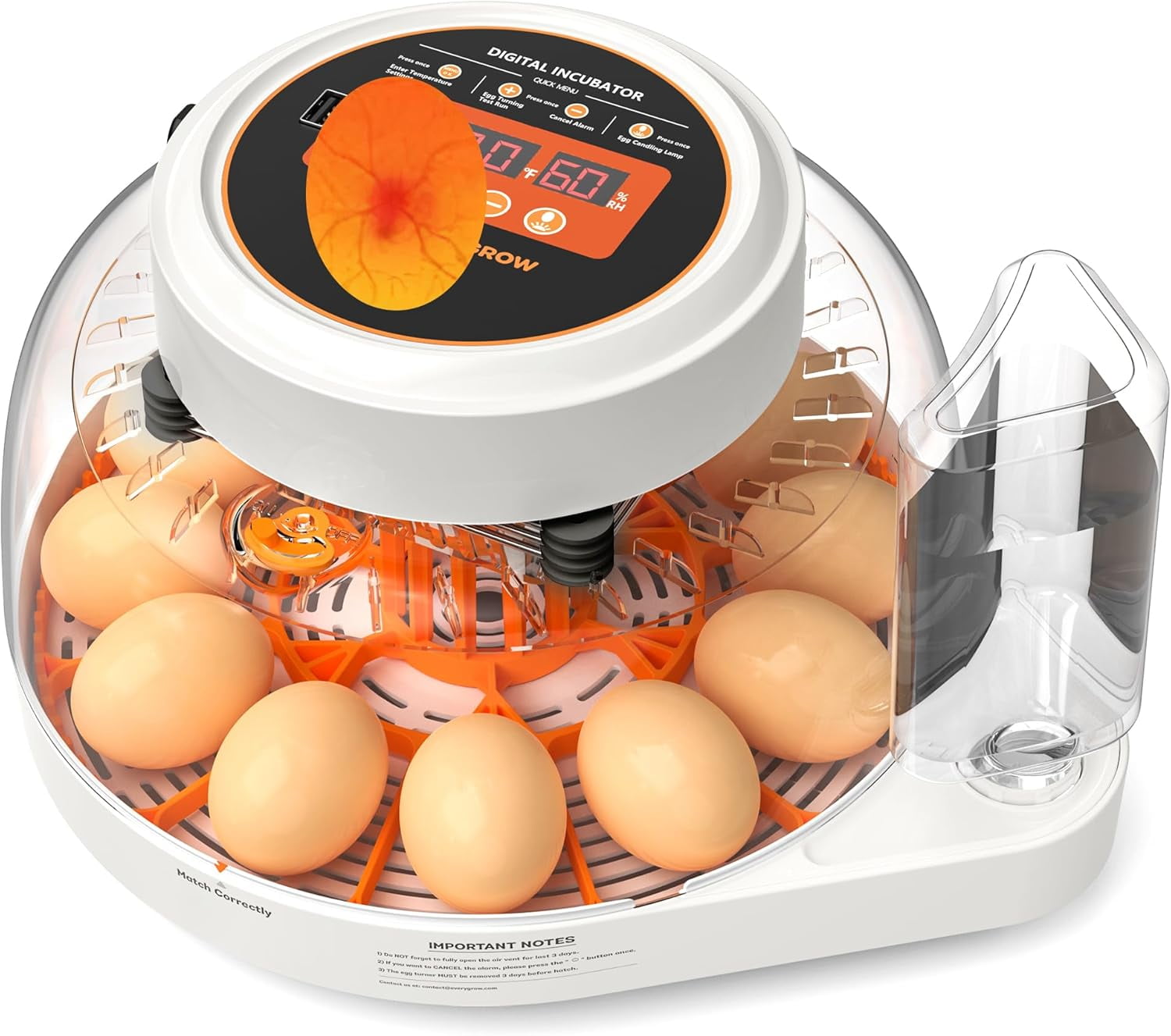 Incubators for Hatching Eggs, 12 Eggs Smart Incubator with Automatic Egg Turning and Humidity ...