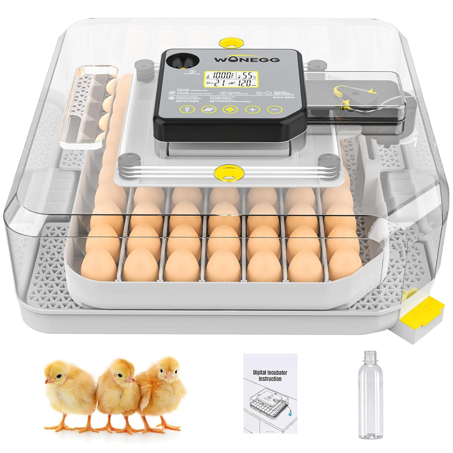 Incubators for Hatching Eggs, 48 Egg Incubator with Automatic Egg Turning and Humidity Control ...