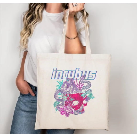 Incubus Band Black Cotton Music Lovers Rock Graphic Fan Art Tee Tote ...
