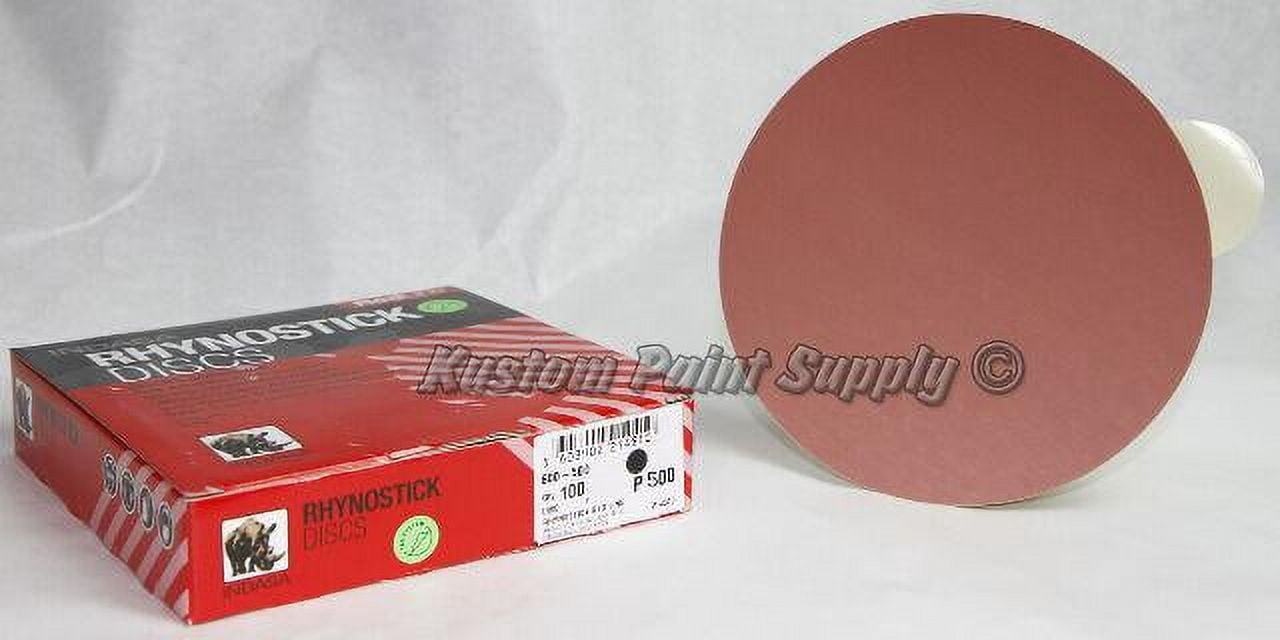 Indasa Rhynostick Red Line 6" Disc PSA Sticky 500 Grit (100 Sheets ...