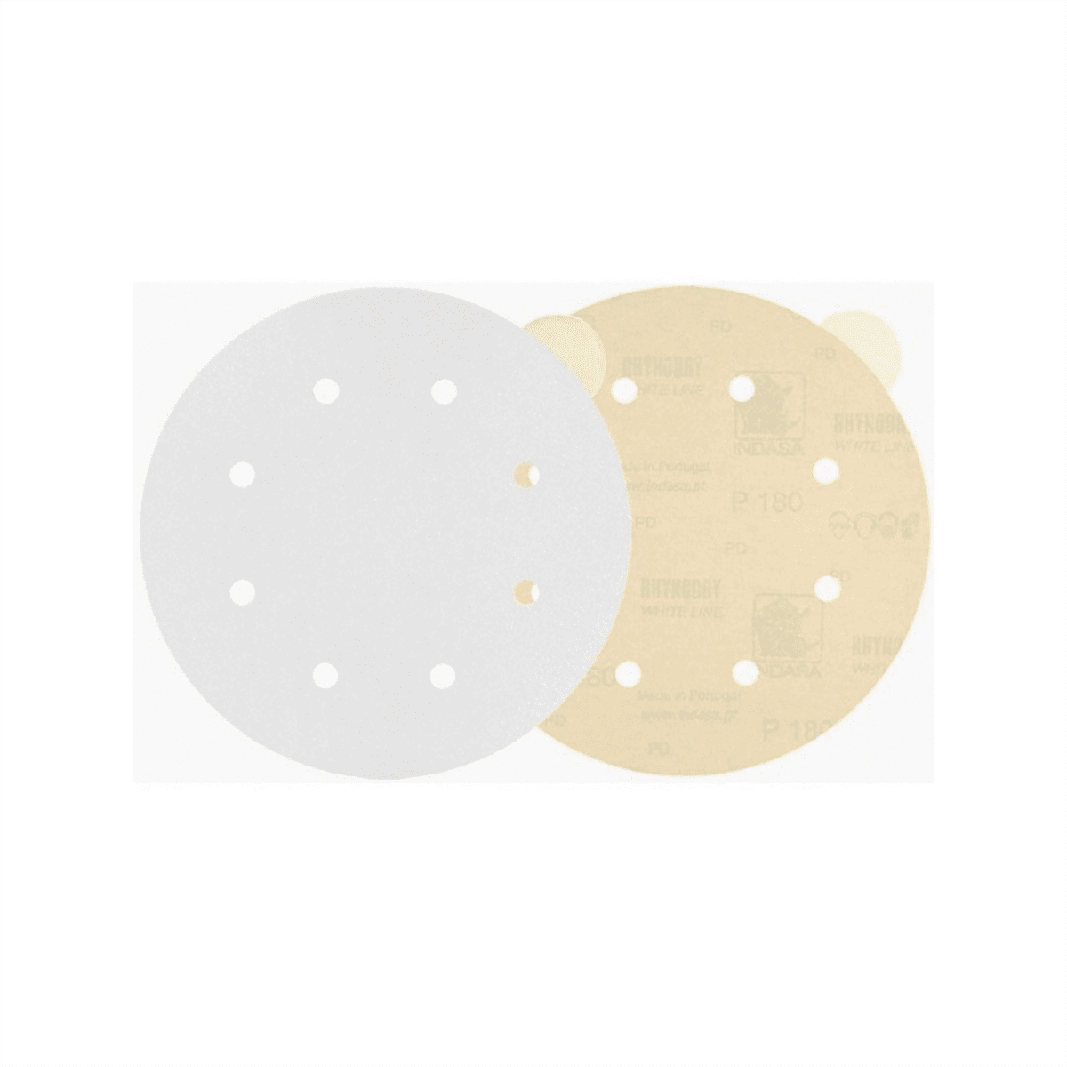 Indasa USA,Inc. 60-600 Rhynostick White Line Abrasive Solid Disc, 6 in ...