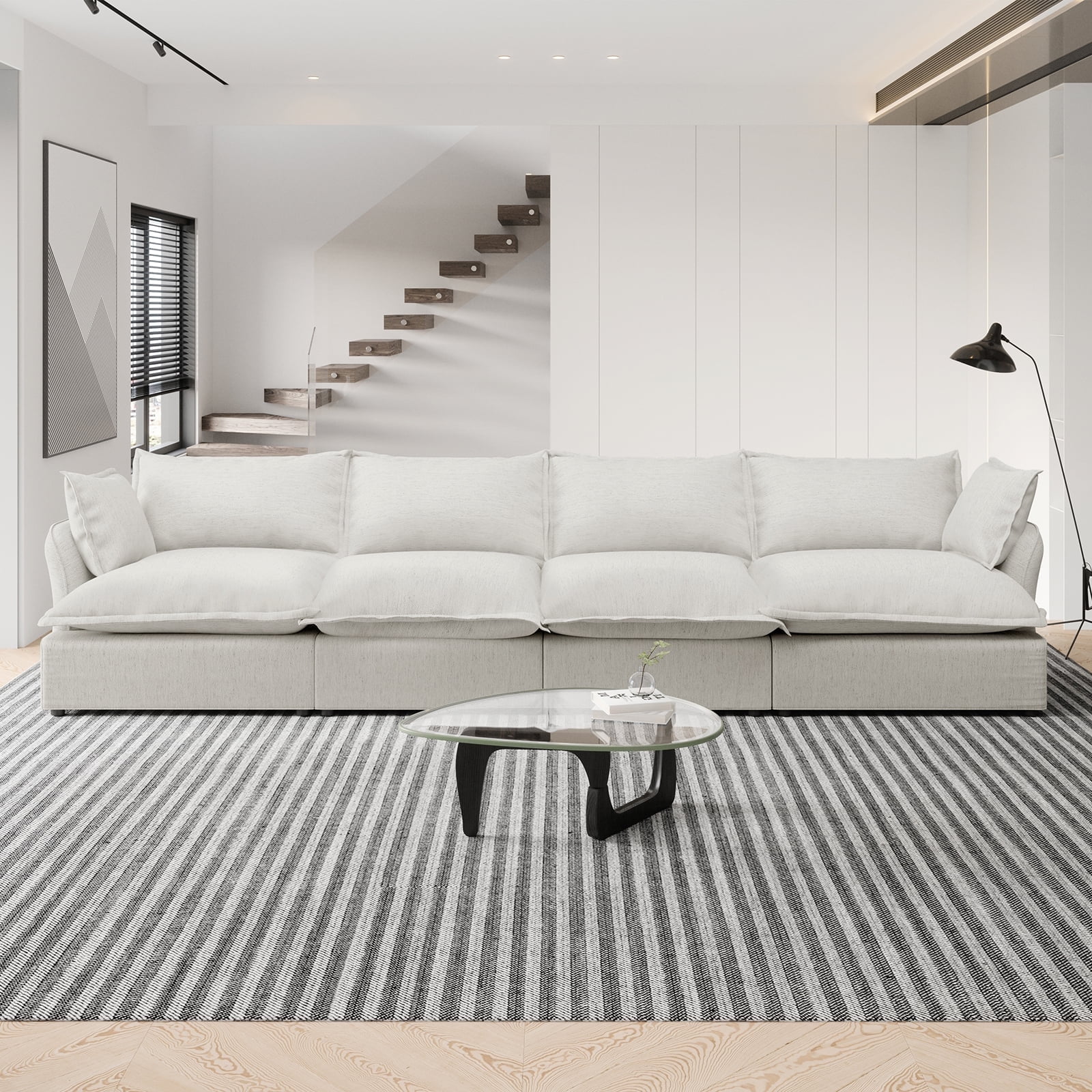 Indecor Home Modular Sectional Sofa Couch Cloud Sofa , 4 Seat ...