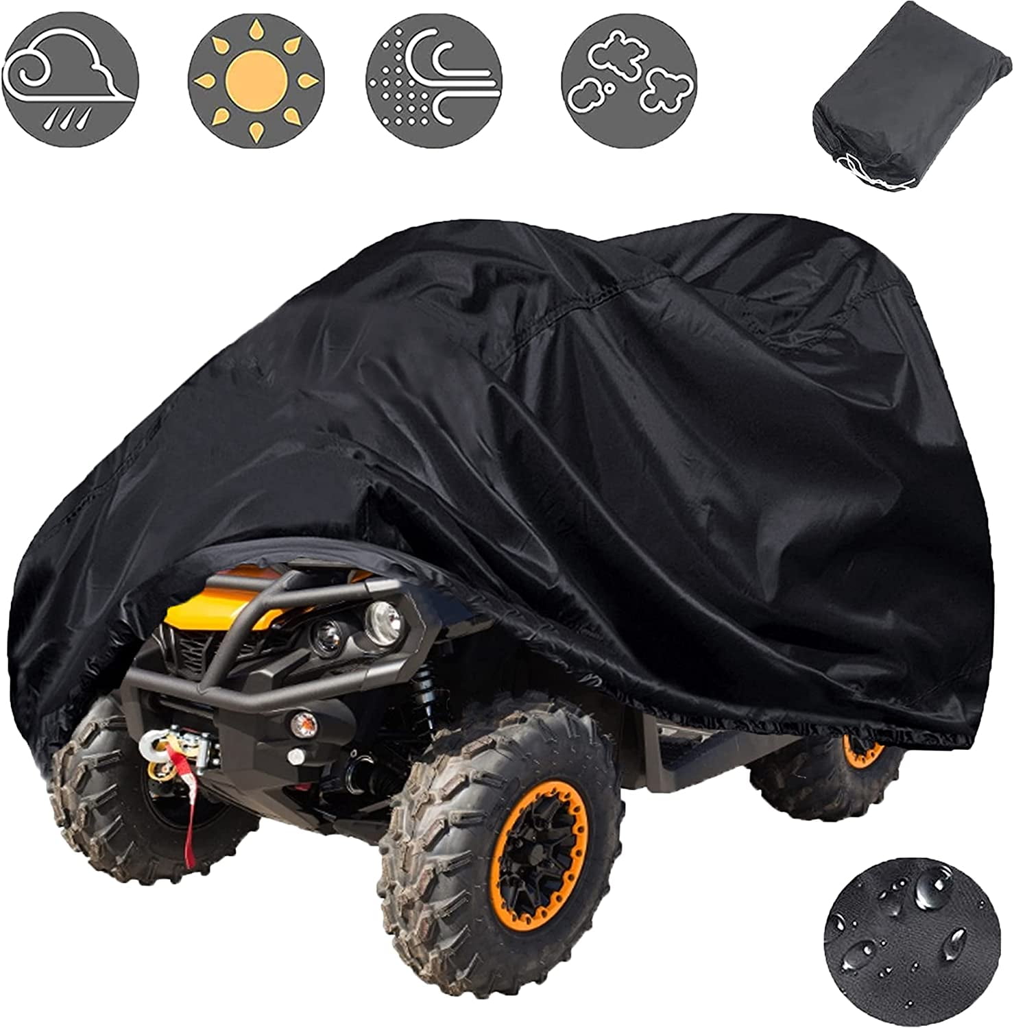 Indeed BUY ATV Cover, 420D Heavy Duty, Fits Polaris Kawasaki Yamaha ...