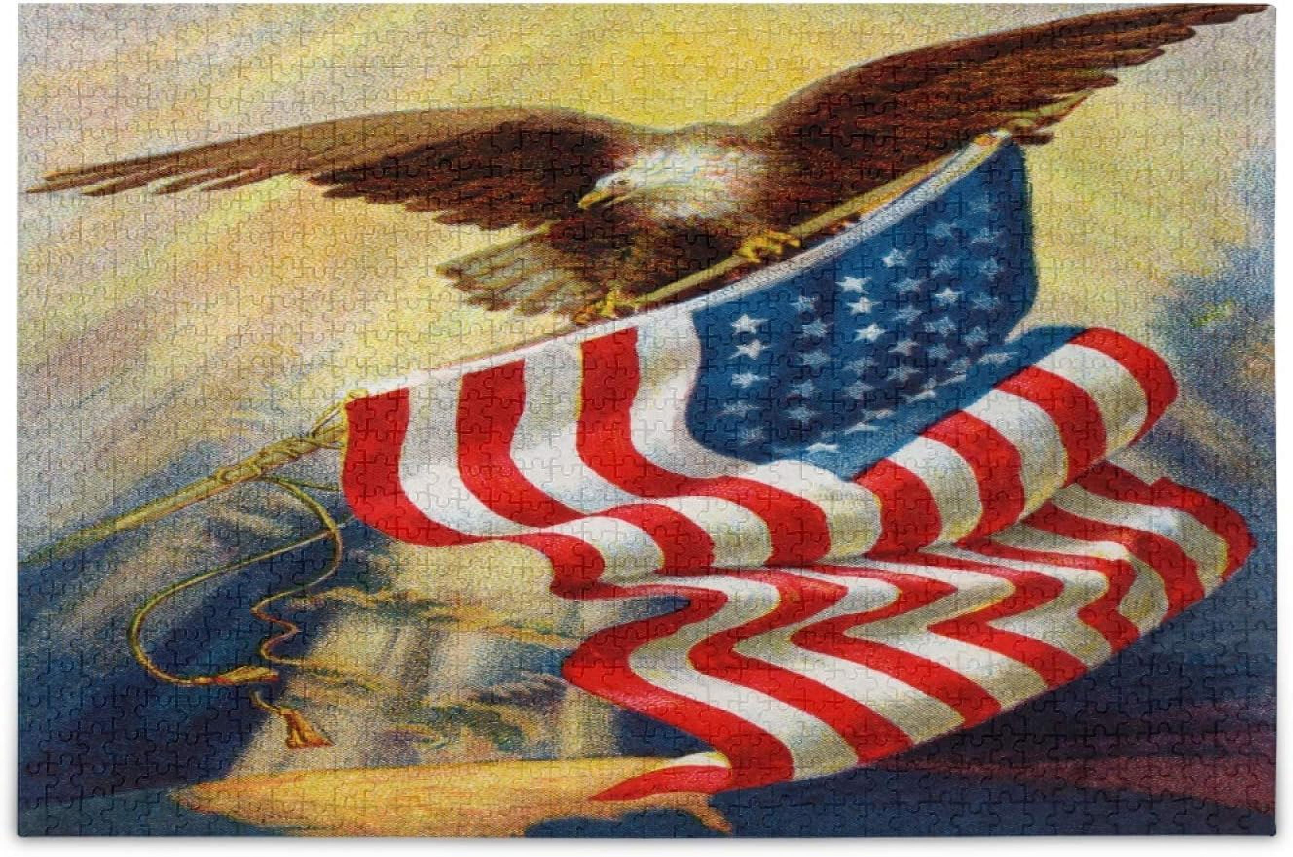 Indenpendence Day Bald Eagle Jigsaw Puzzle 500 Pieces 4th of July ...