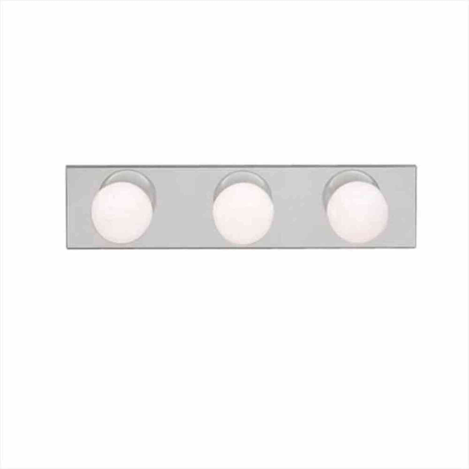 Independence 18 in.3-Light Brushed Nickel Traditional Bathroom Vanity ...