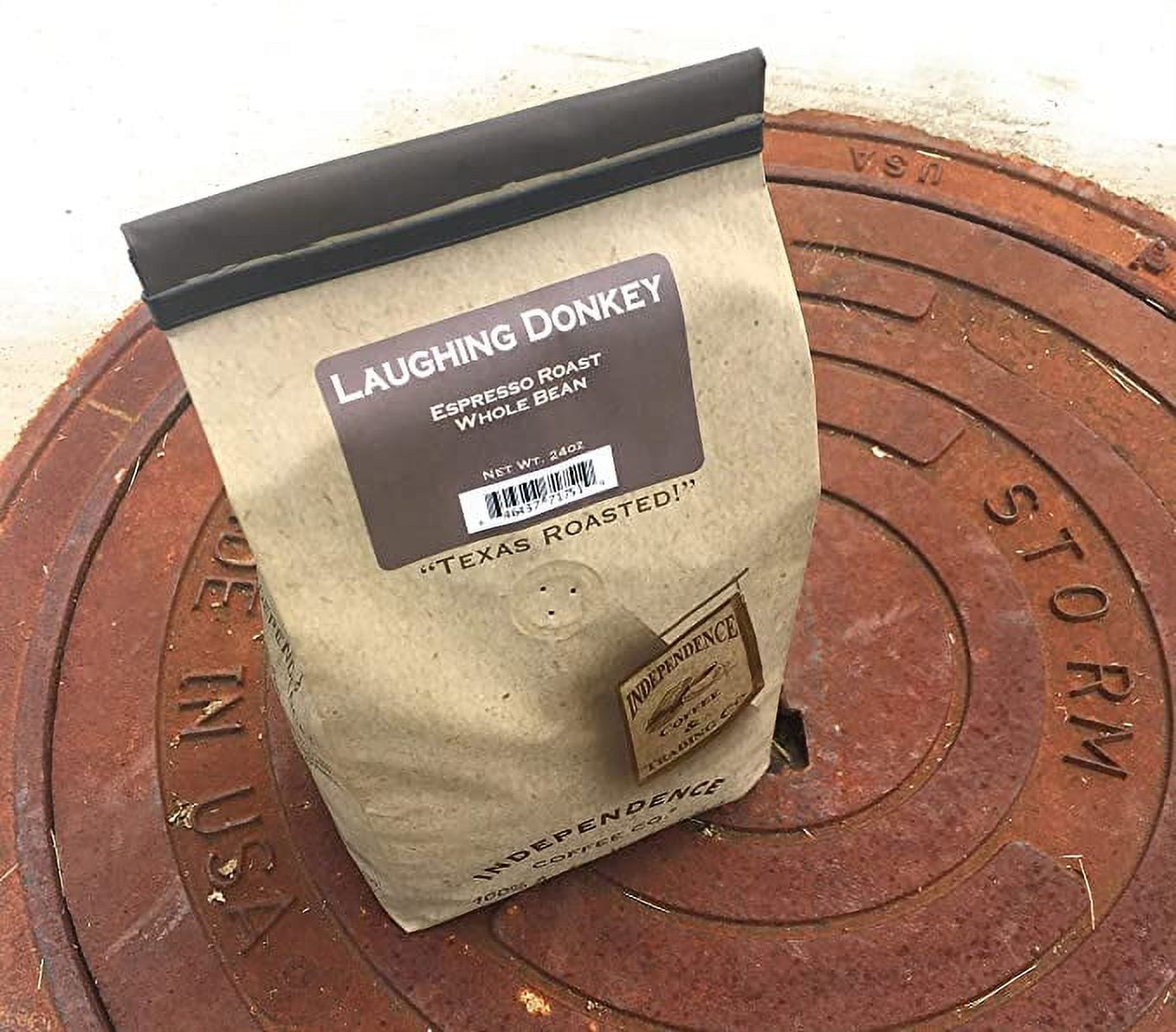 Independence Coffee- whole bean espresso roast. Laughing Donkey ...