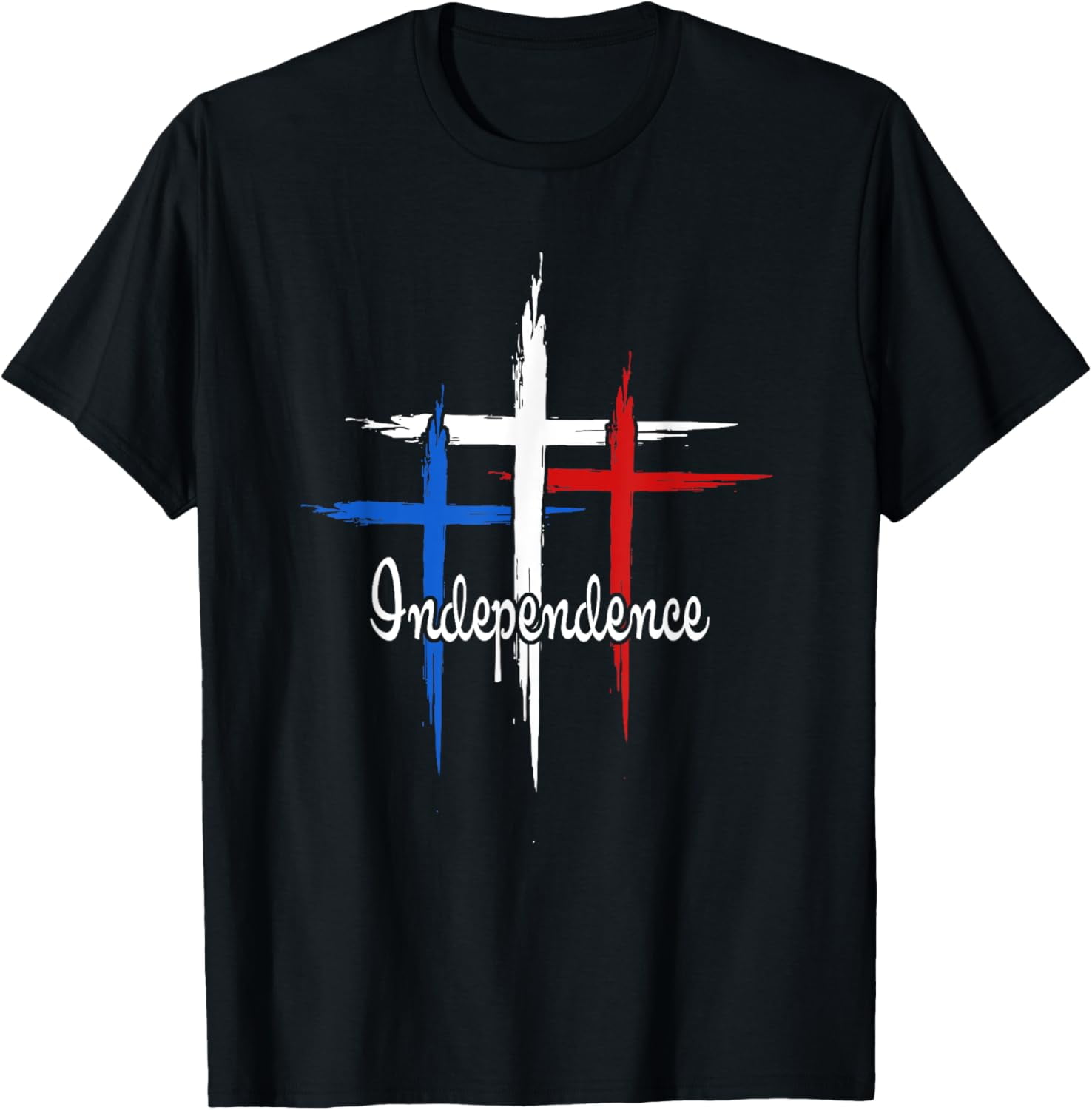 Independence Cross Christian 4th Of July US Flag Faith Women Men T ...
