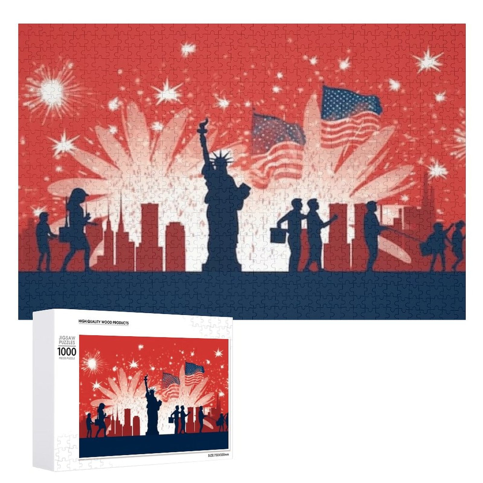 Independence Day 1000-Piece Puzzle - A Fun and Difficult Jigsaw Puzzle ...