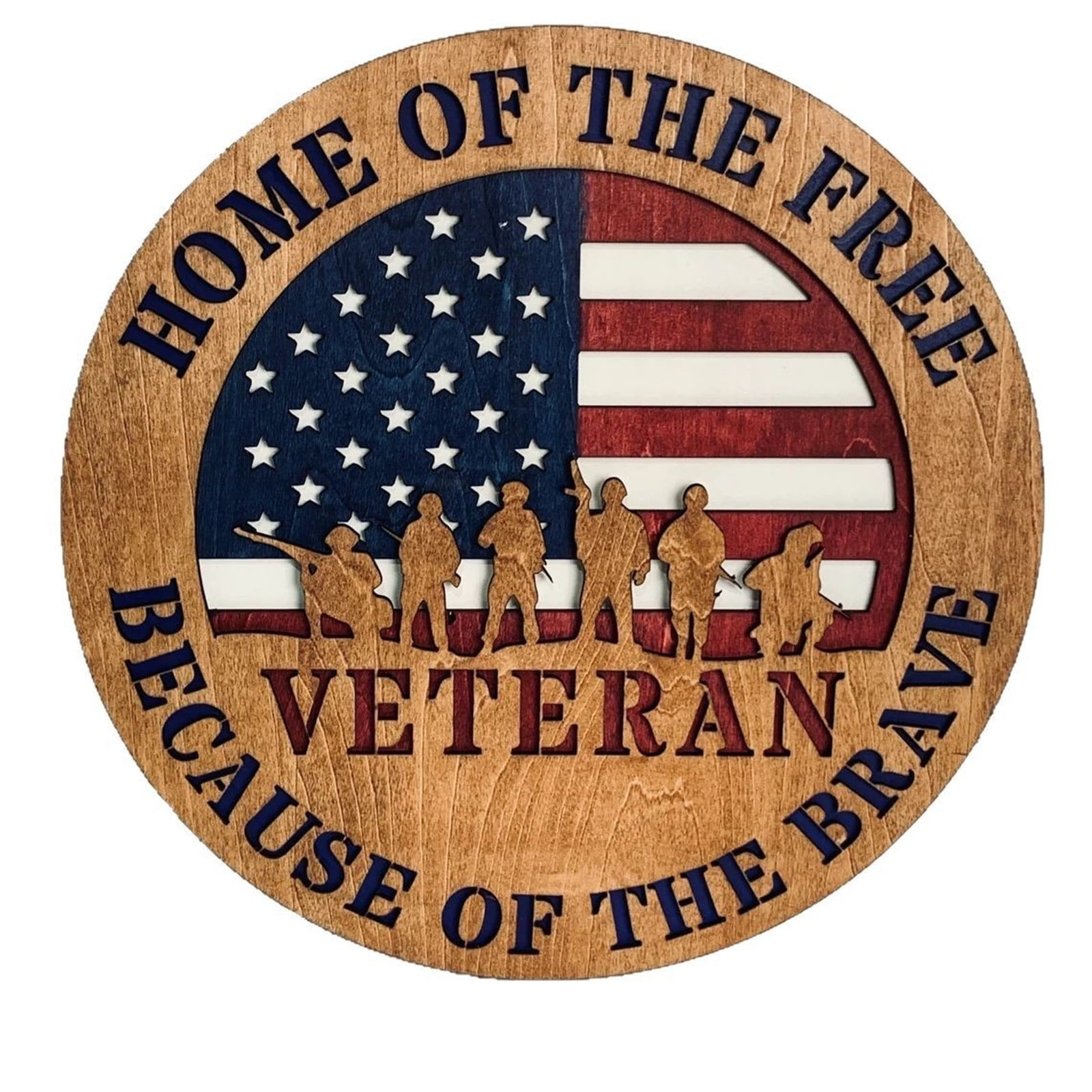 Independence Day 4Th Of July Patriotic Wooden Wall Art 'Home Of The ...