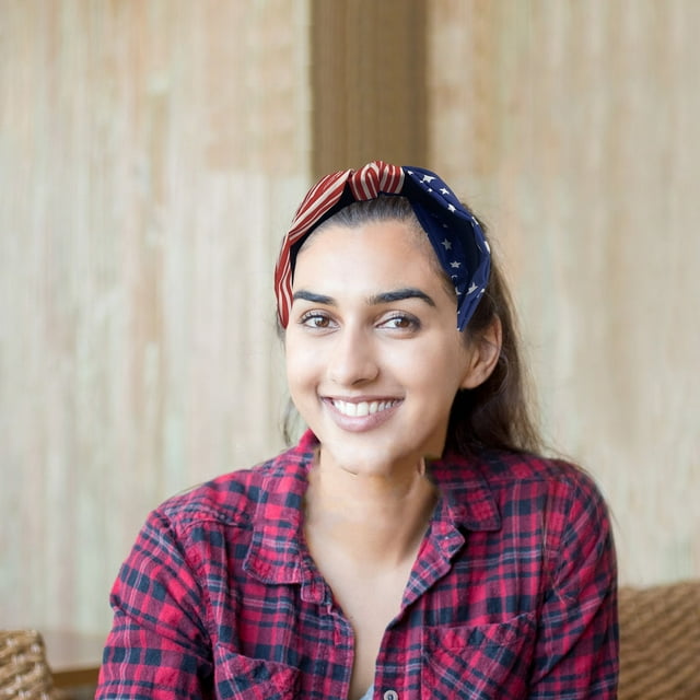 Hxoliqit Star American Flag Cloth Knotted Headband, Blue - Walmart.com