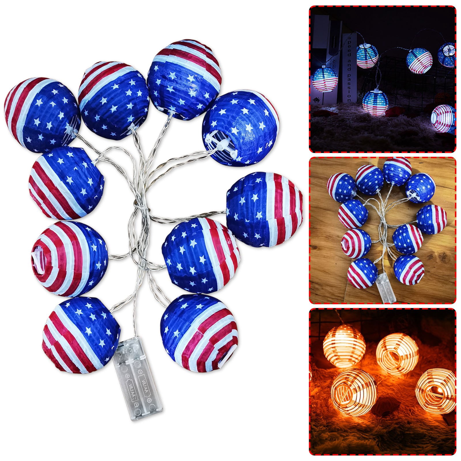 Independence Day 4Th Of July Led Lights Led Lights For Bedroom Battery ...