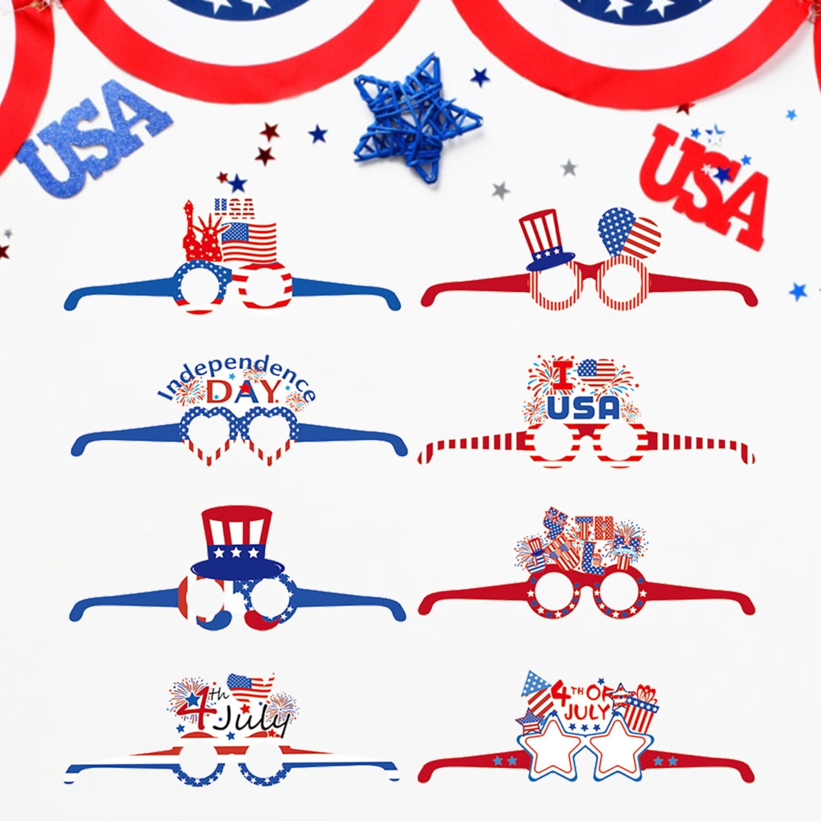 Independence Day 4th of July Embellished Photo Backdrop, Blue Shooting ...