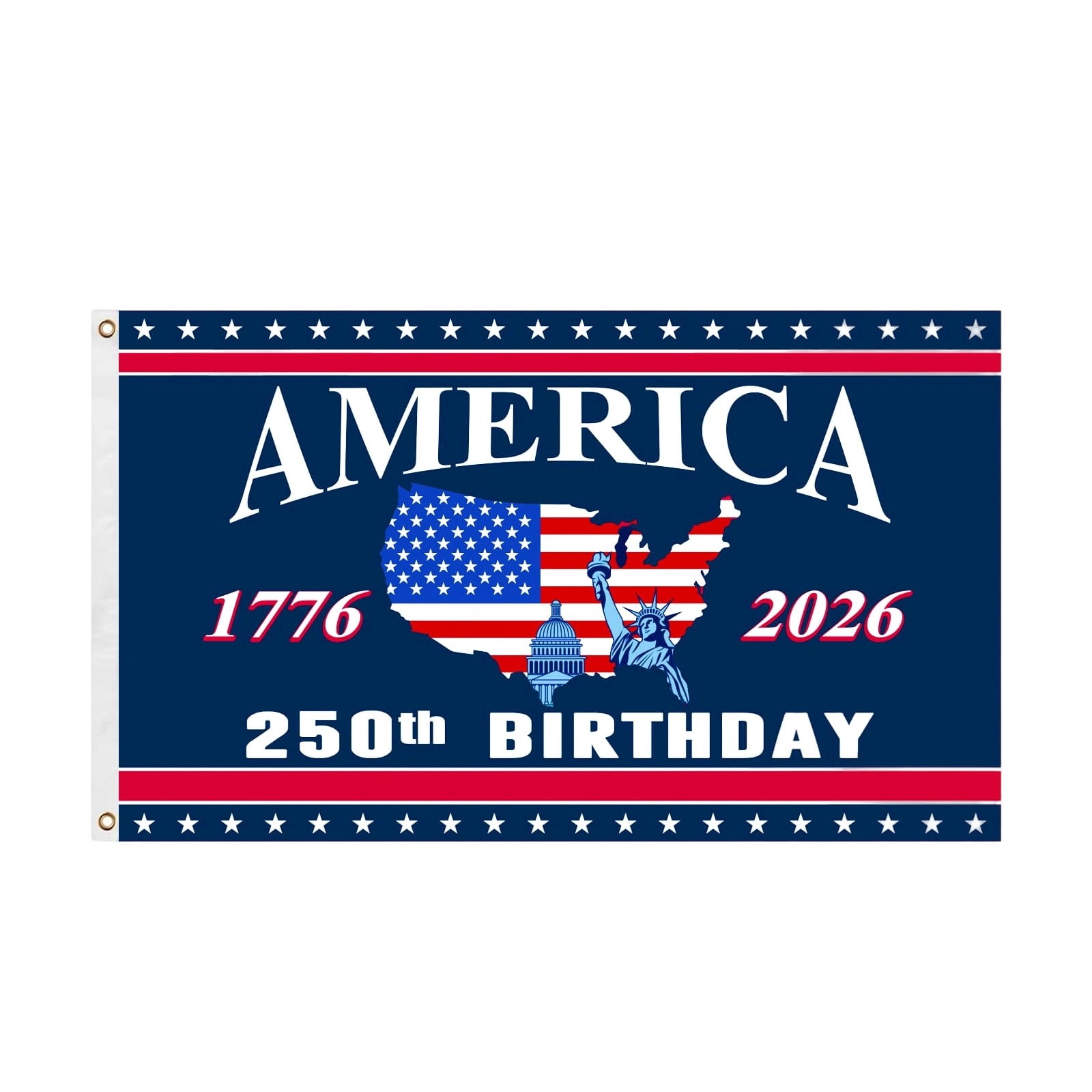 Independence Day 4th of July Patriotic America 1776 2026 Flag,Red White ...