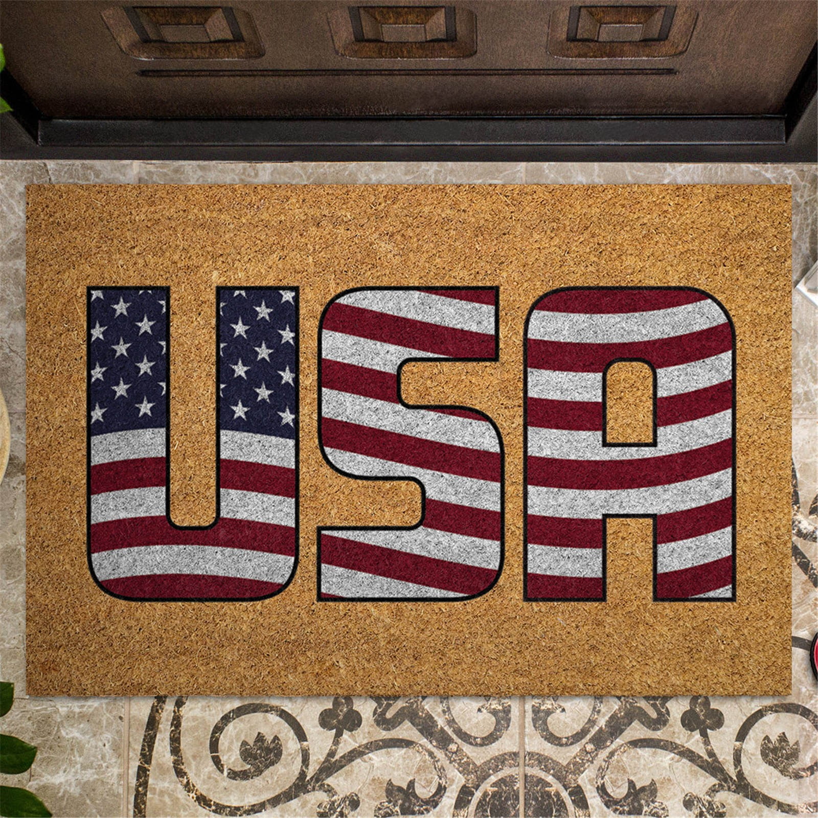Independence Day 4th of July Patriotic Door Mat USA Flag Door Mats 16 ...