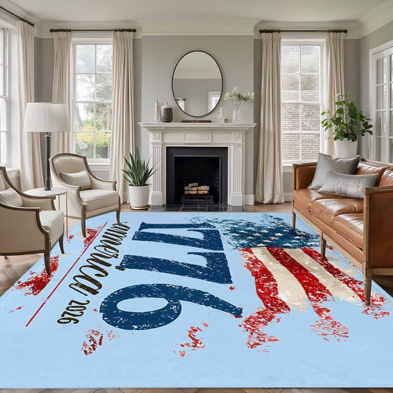 Independence Day 5'x7' Rug for Living Room Sofa and Coffee Table Layout ...