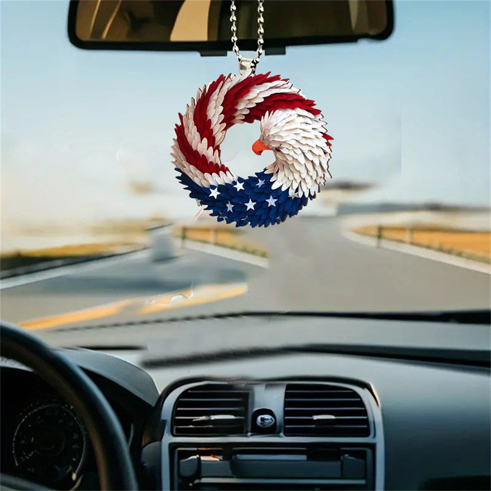 Independence Day Acrylic Car Hanging Accessories Patriotic Car Shape ...