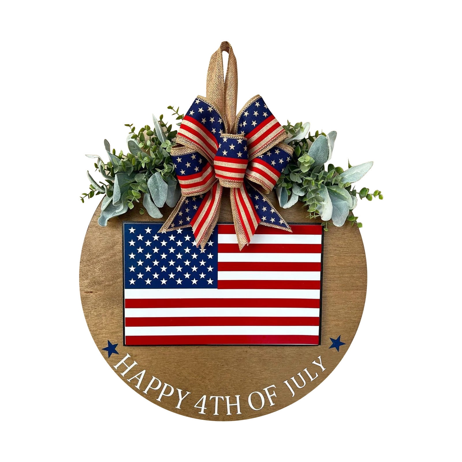 Independence Day American Flag Door Decor Wooden Patriotic 2025 Hanging ...