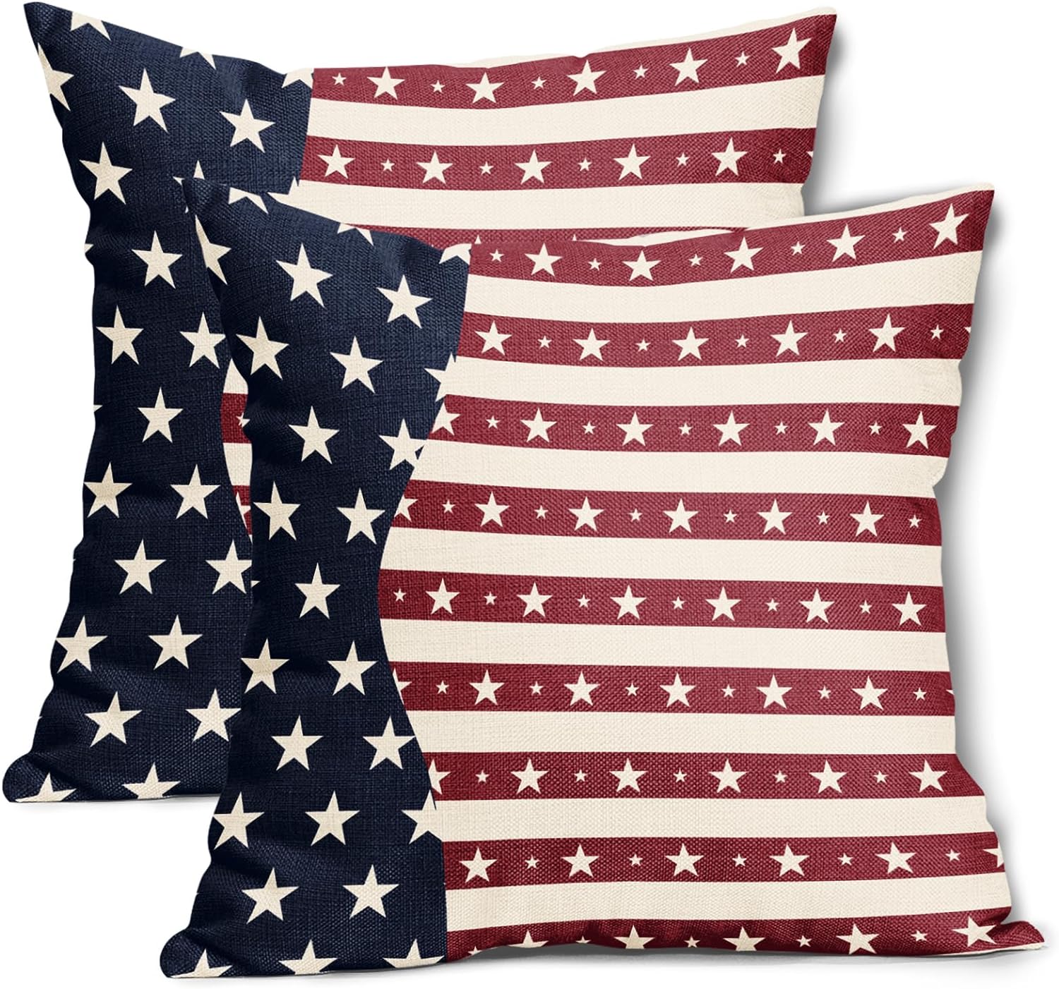 Independence Day American Flag Pillow Covers 20x20 Inch 4th of July ...