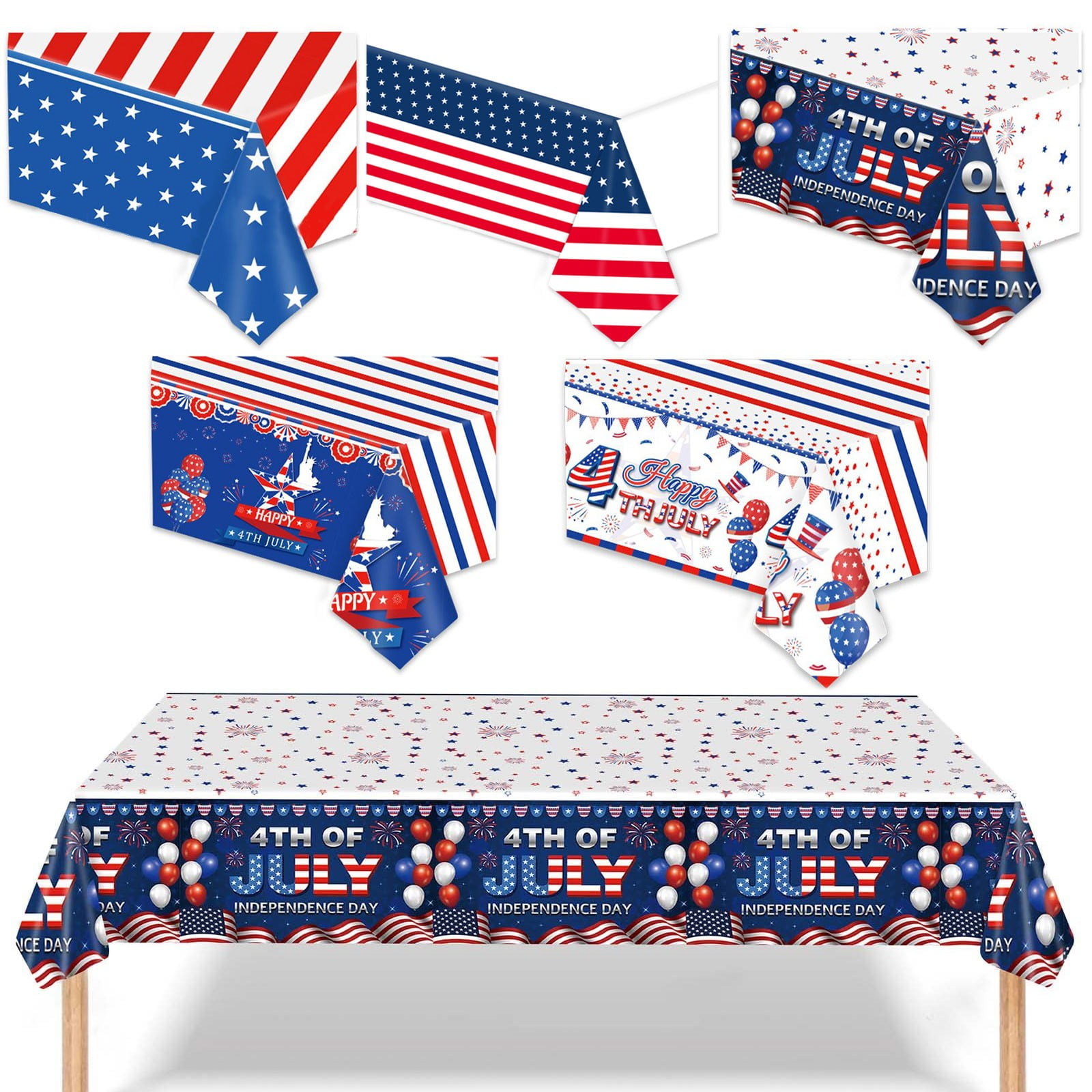 Independence Day American Flag Table Cover American Flag 54x108Inch ...