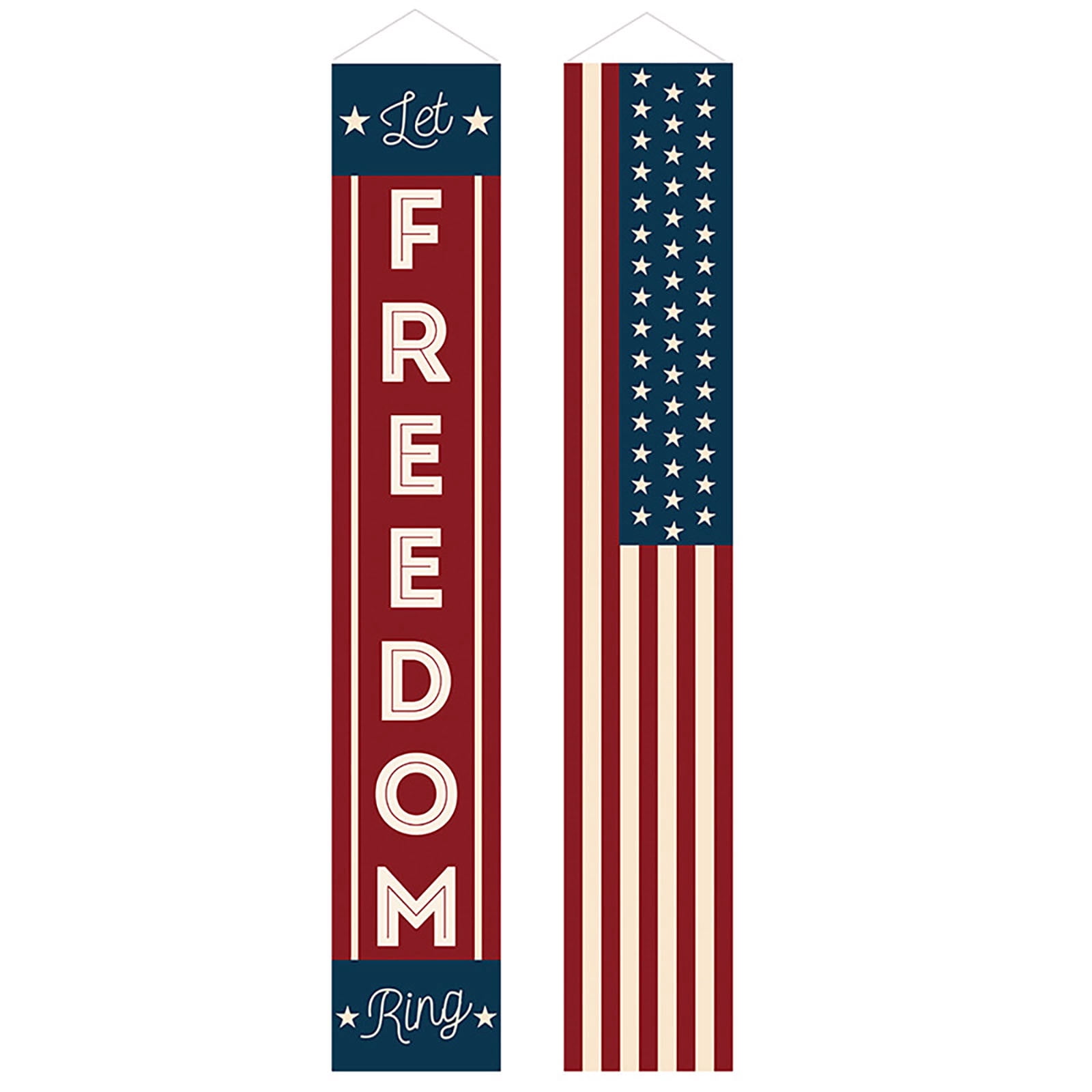 Independence Day American Flag Welcome Sign for Front Porch Patriotic ...